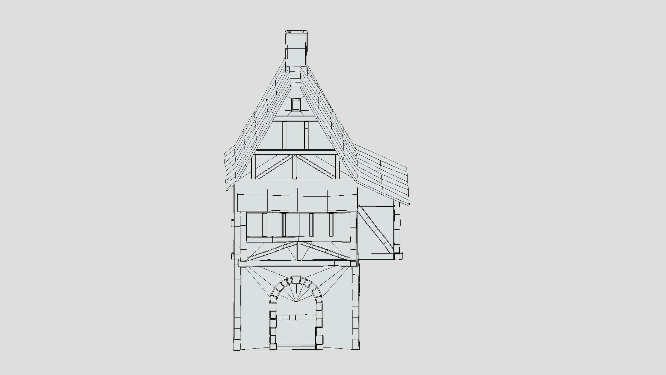 Medieval Building 02 Low Poly - 3D Model by frezzy