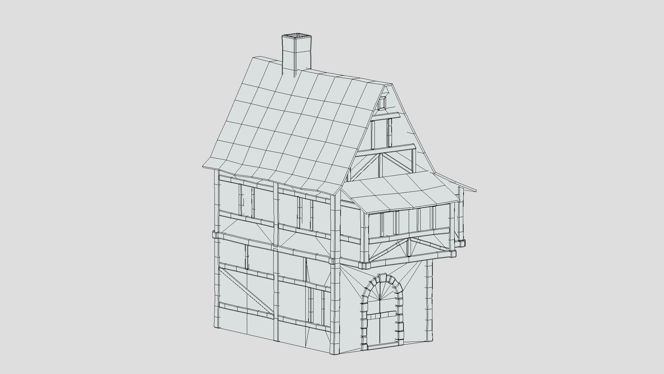 Medieval Building 02 Low Poly - 3D Model by frezzy