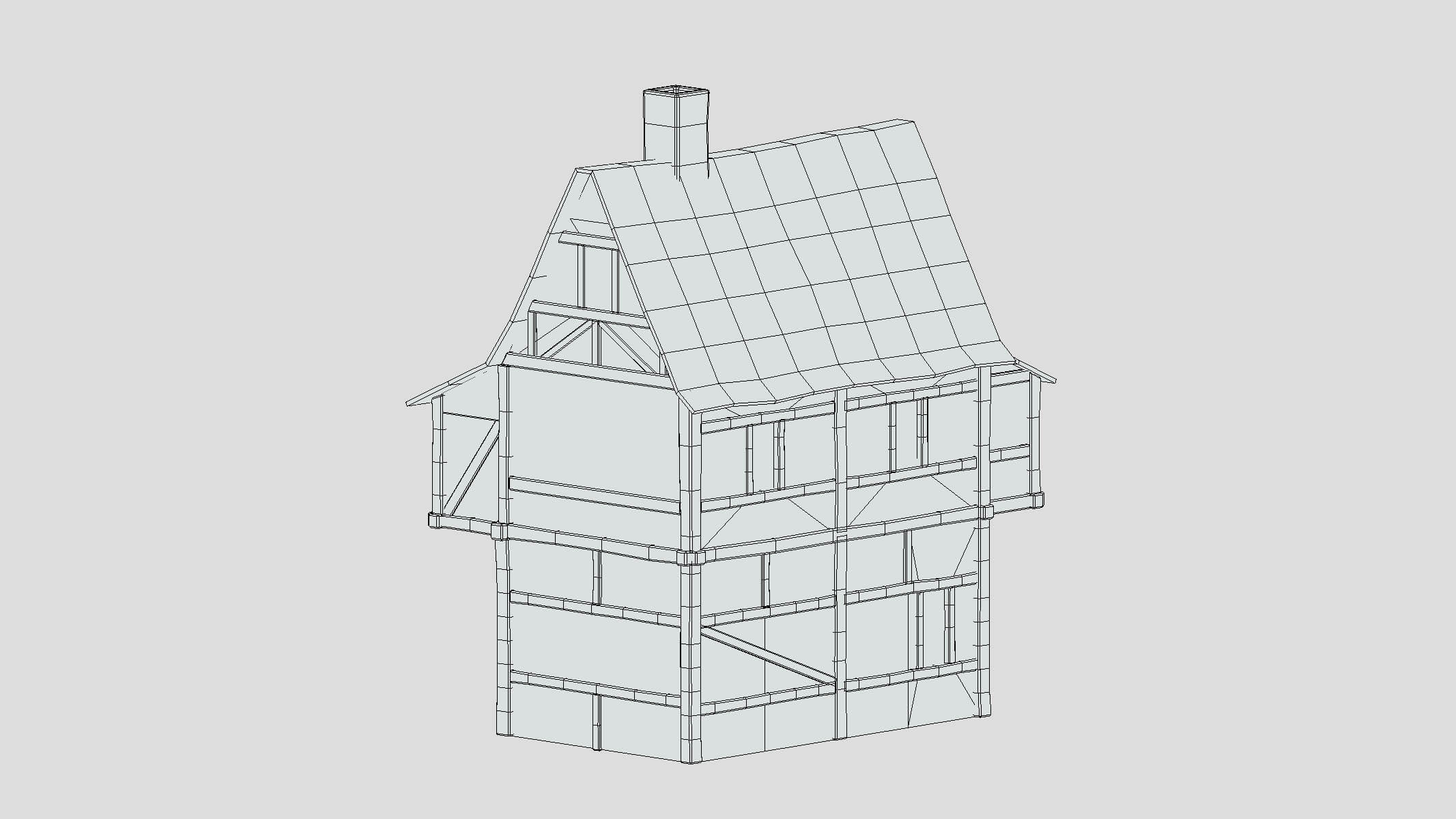 Medieval Building 02 Low Poly - 3D Model by frezzy
