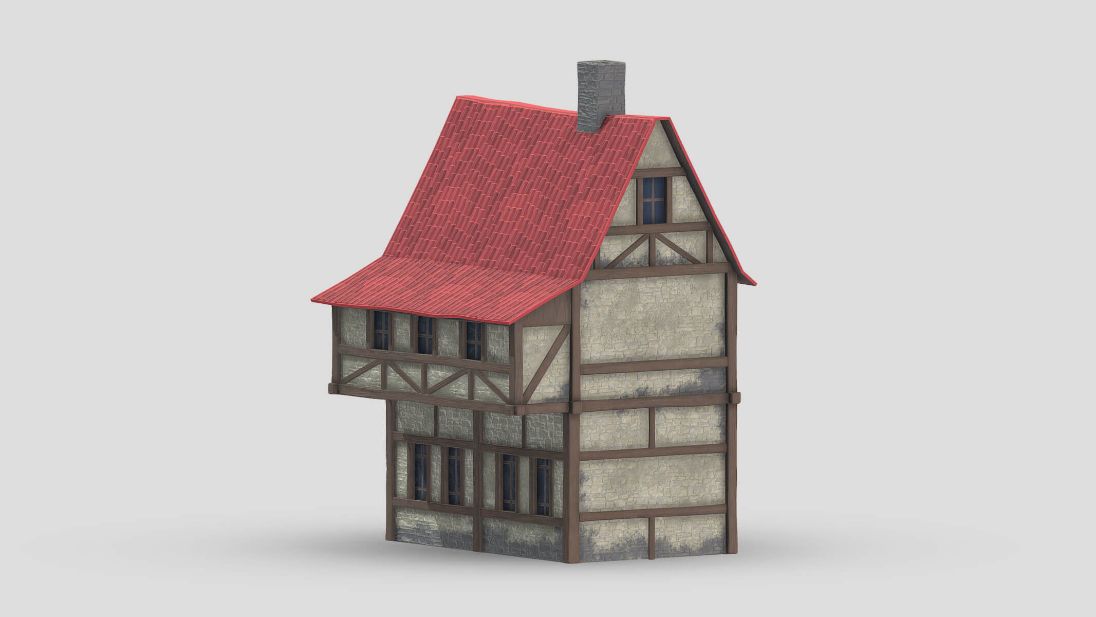 Medieval Building 02 Low Poly - 3D Model by frezzy