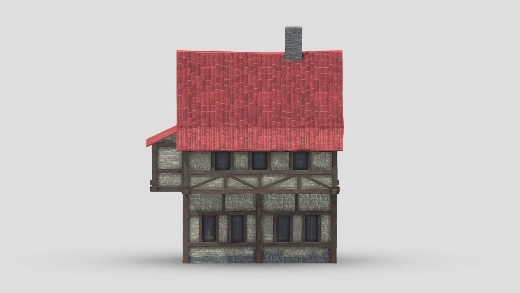 Medieval Building 02 Low Poly - 3D Model by frezzy