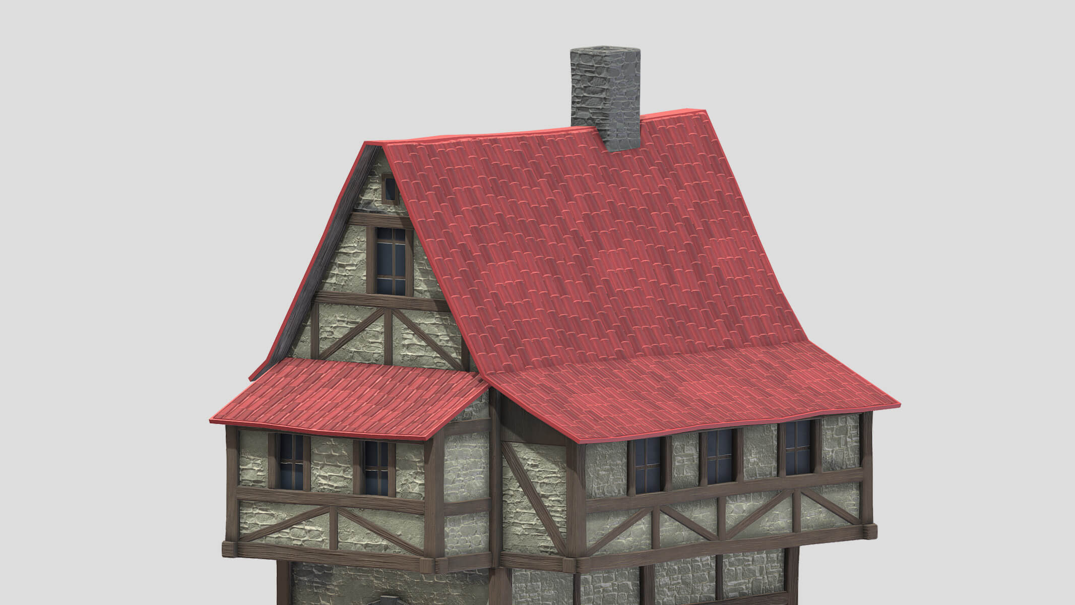 Medieval Building 02 Low Poly - 3D Model by frezzy