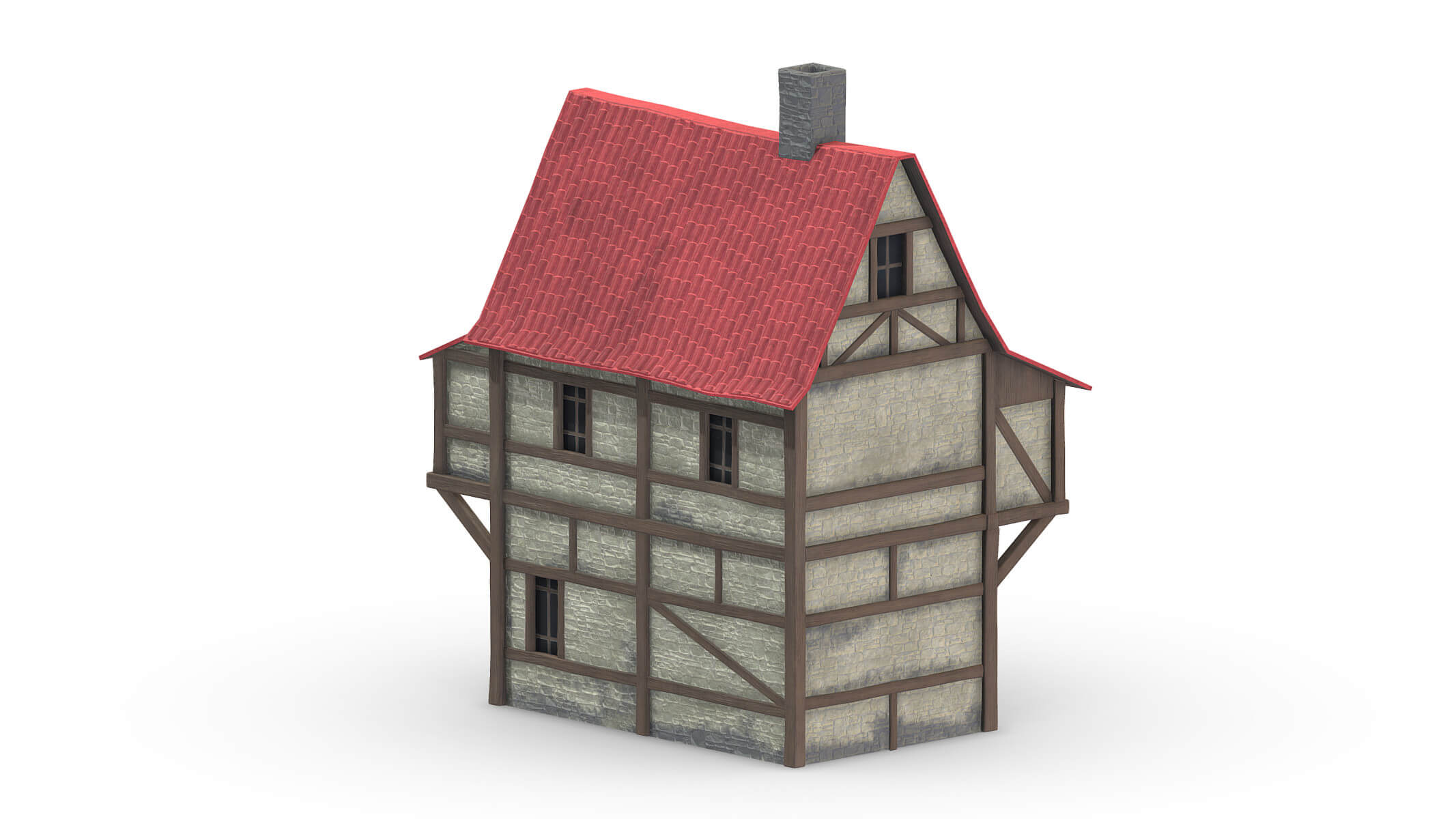 Medieval Building 05 Low Poly - 3D Model by frezzy