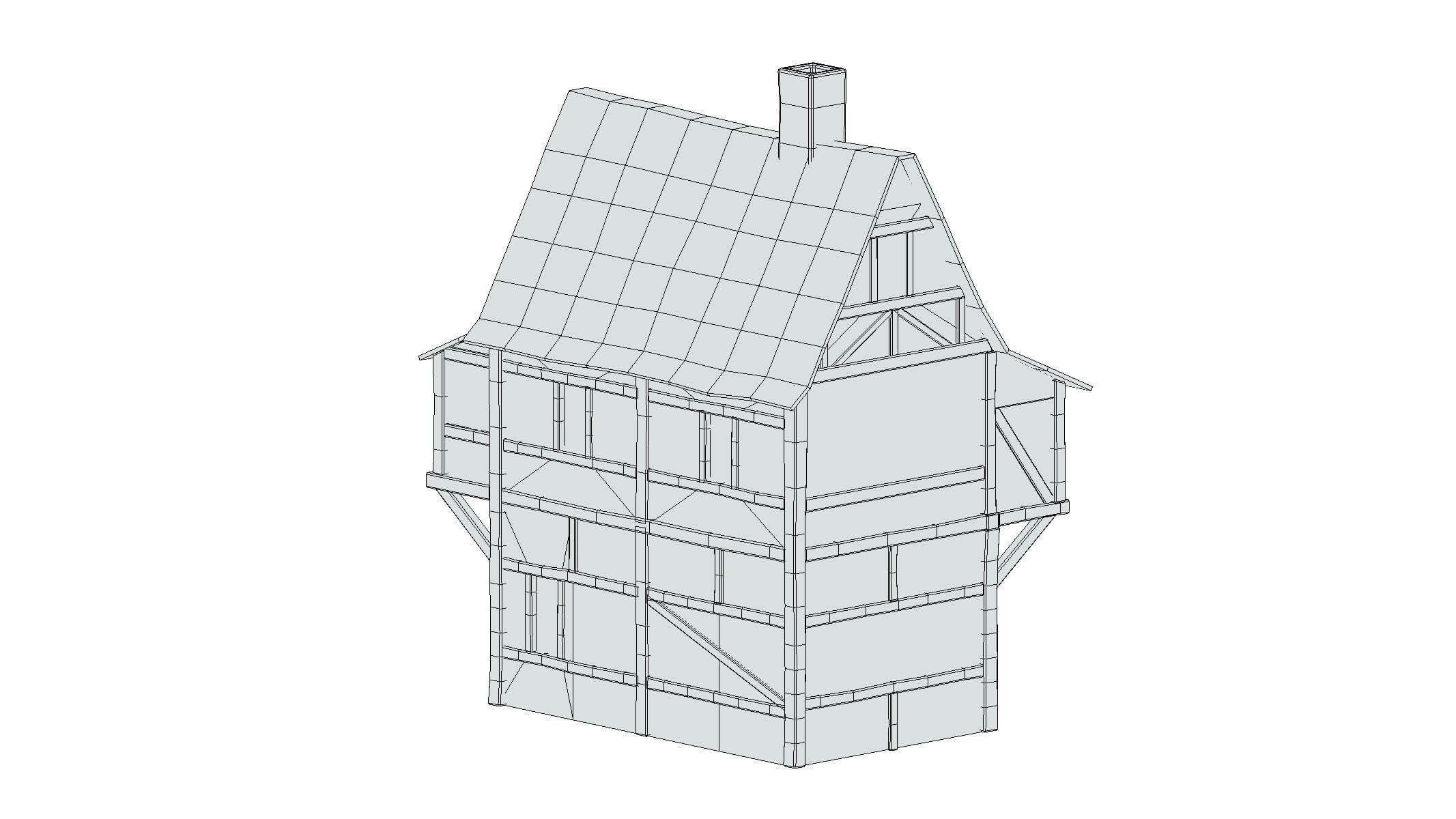 Medieval Building 05 Low Poly - 3D Model by frezzy