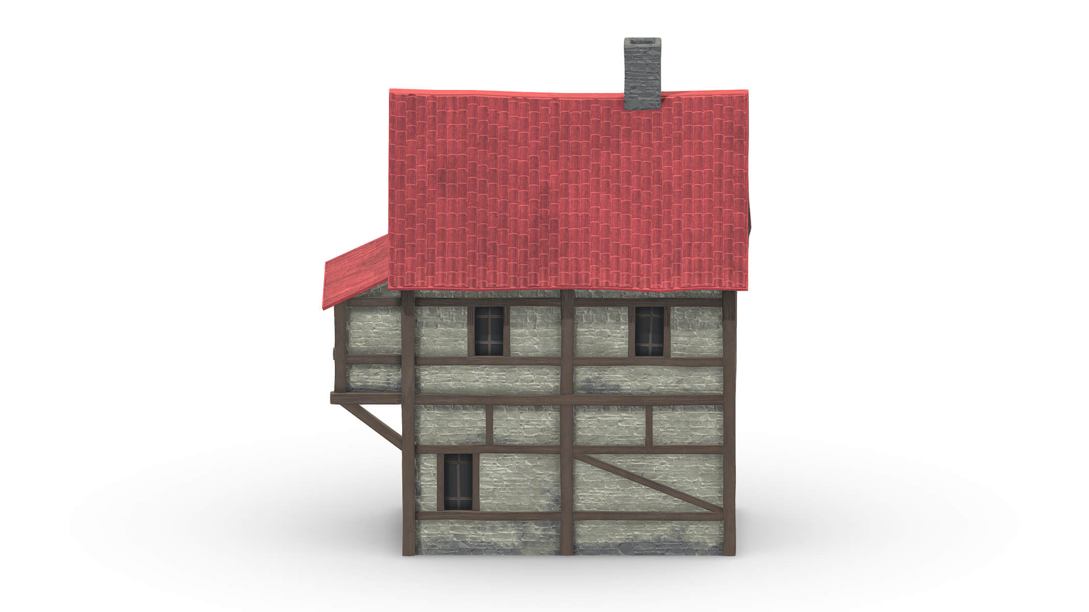 Medieval Building 05 Low Poly - 3D Model by frezzy