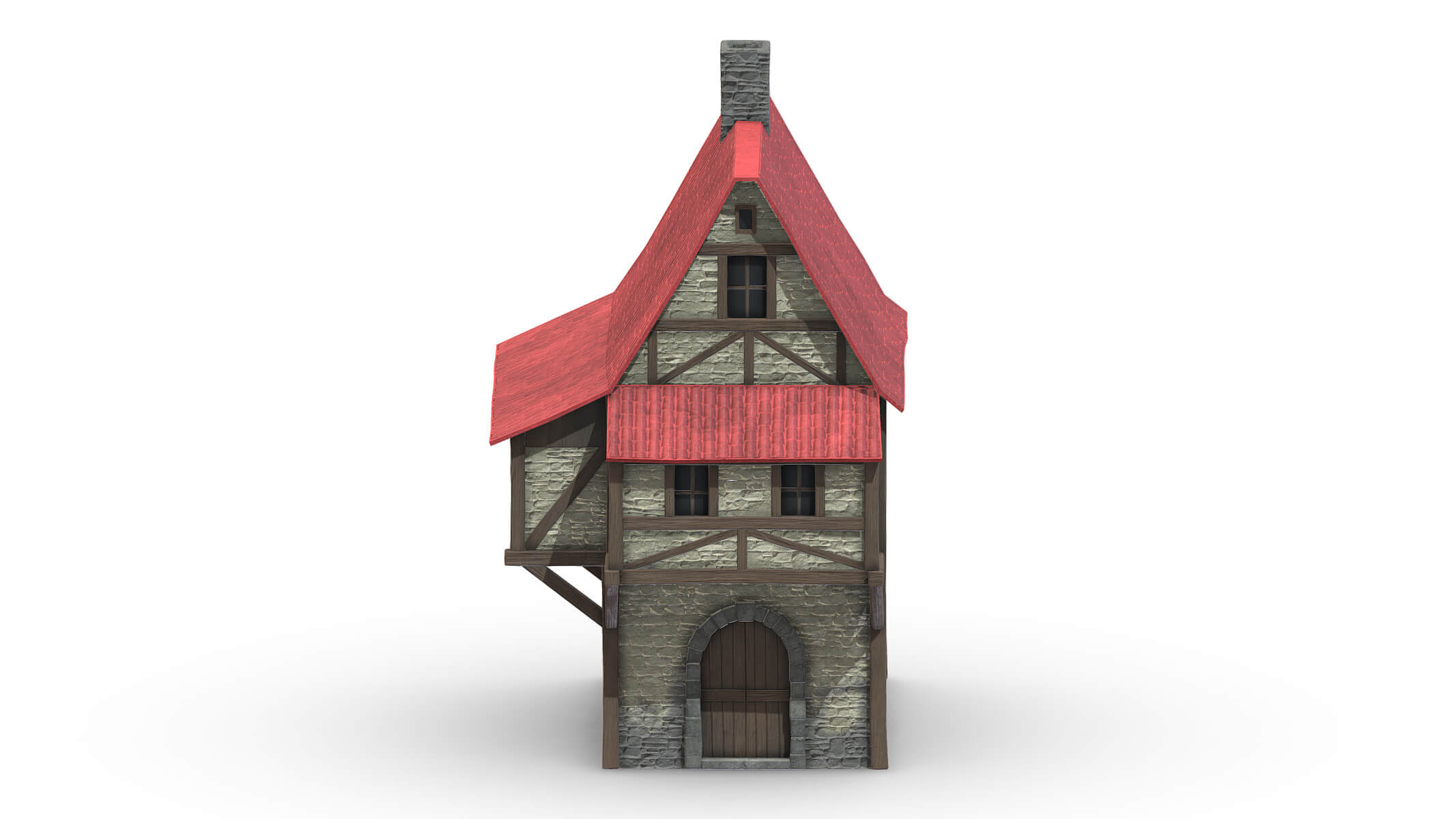Medieval Building 05 Low Poly - 3D Model by frezzy