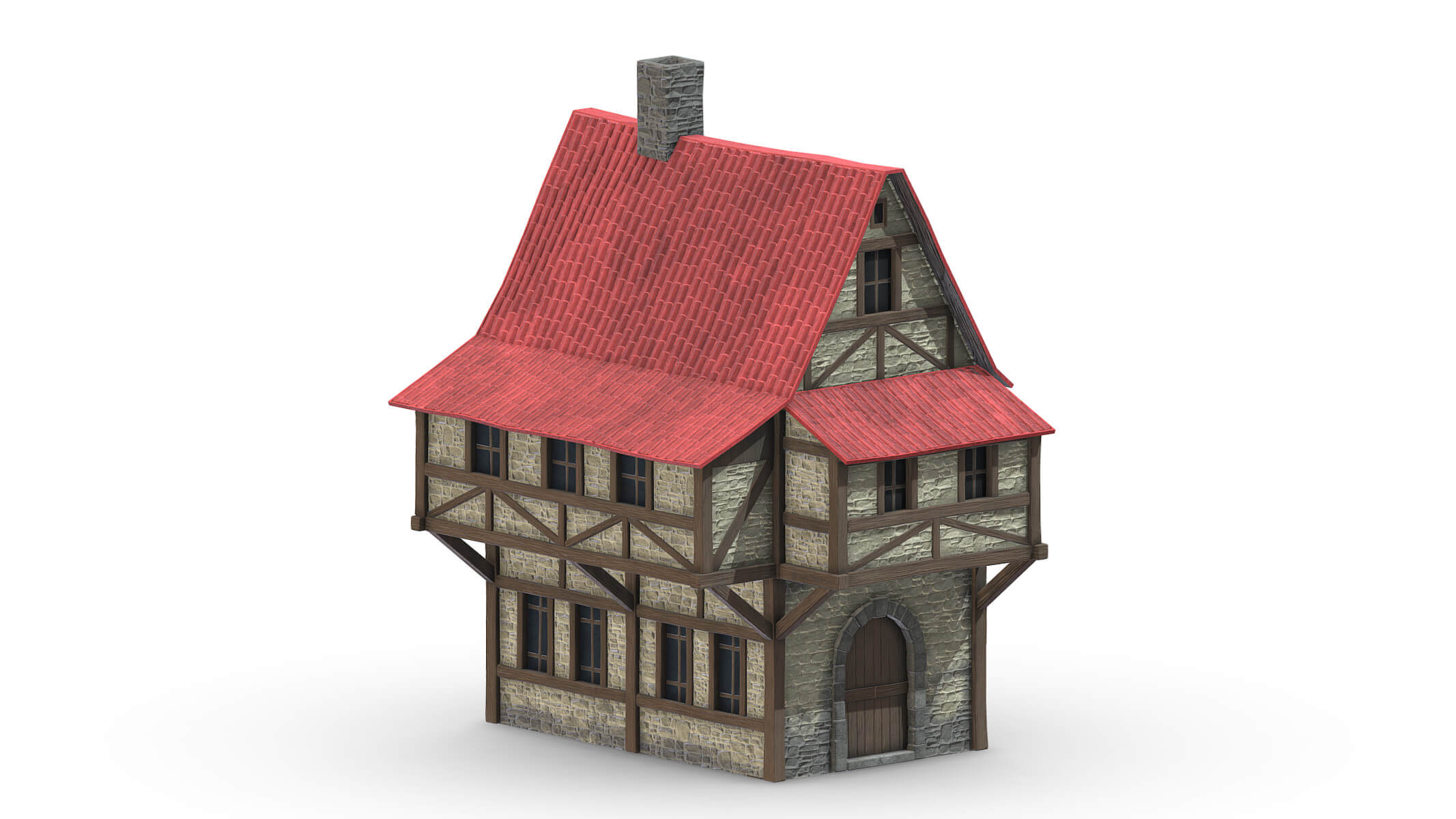 Medieval Building 05 Low Poly - 3D Model by frezzy