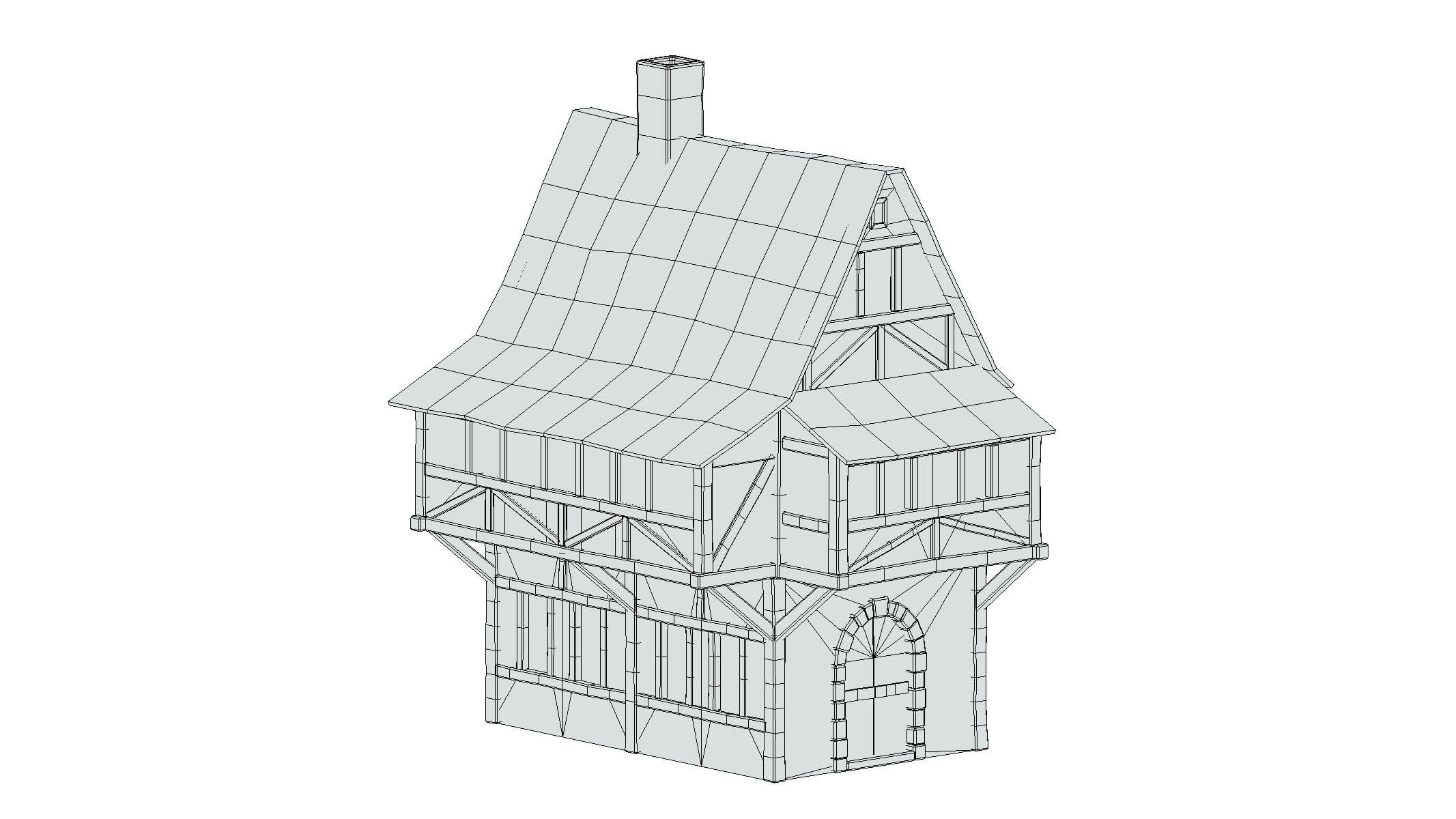 Medieval Building 05 Low Poly - 3D Model by frezzy