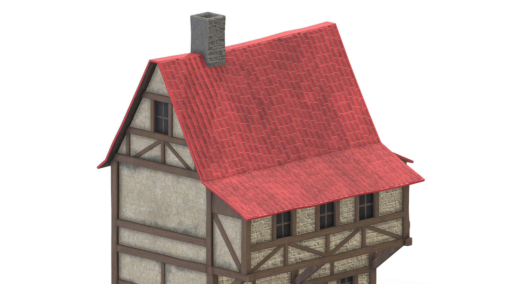 Medieval Building 05 Low Poly - 3D Model by frezzy