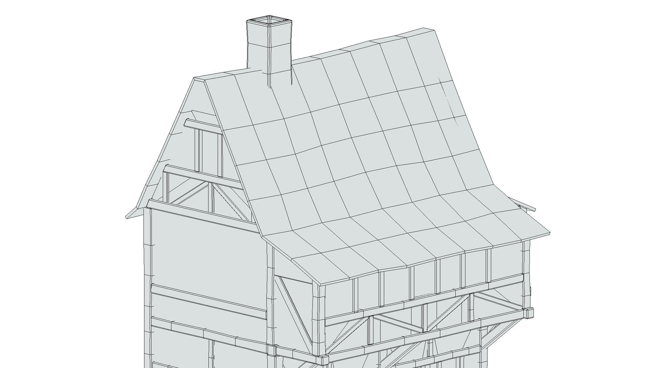 Medieval Building 05 Low Poly - 3D Model by frezzy