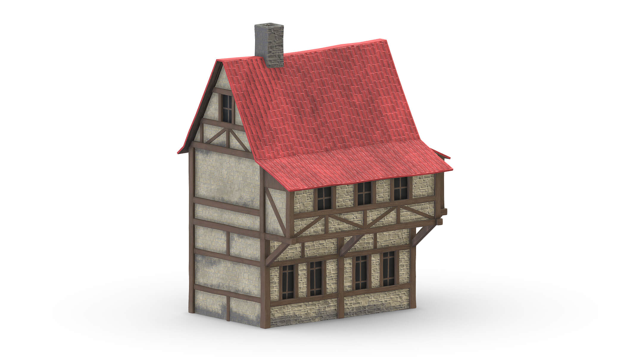 Medieval Building 05 Low Poly - 3D Model by frezzy