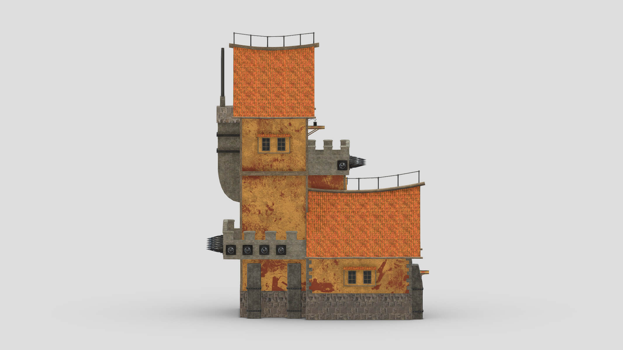 Medieval Building 06 Low Poly - 3D Model by frezzy