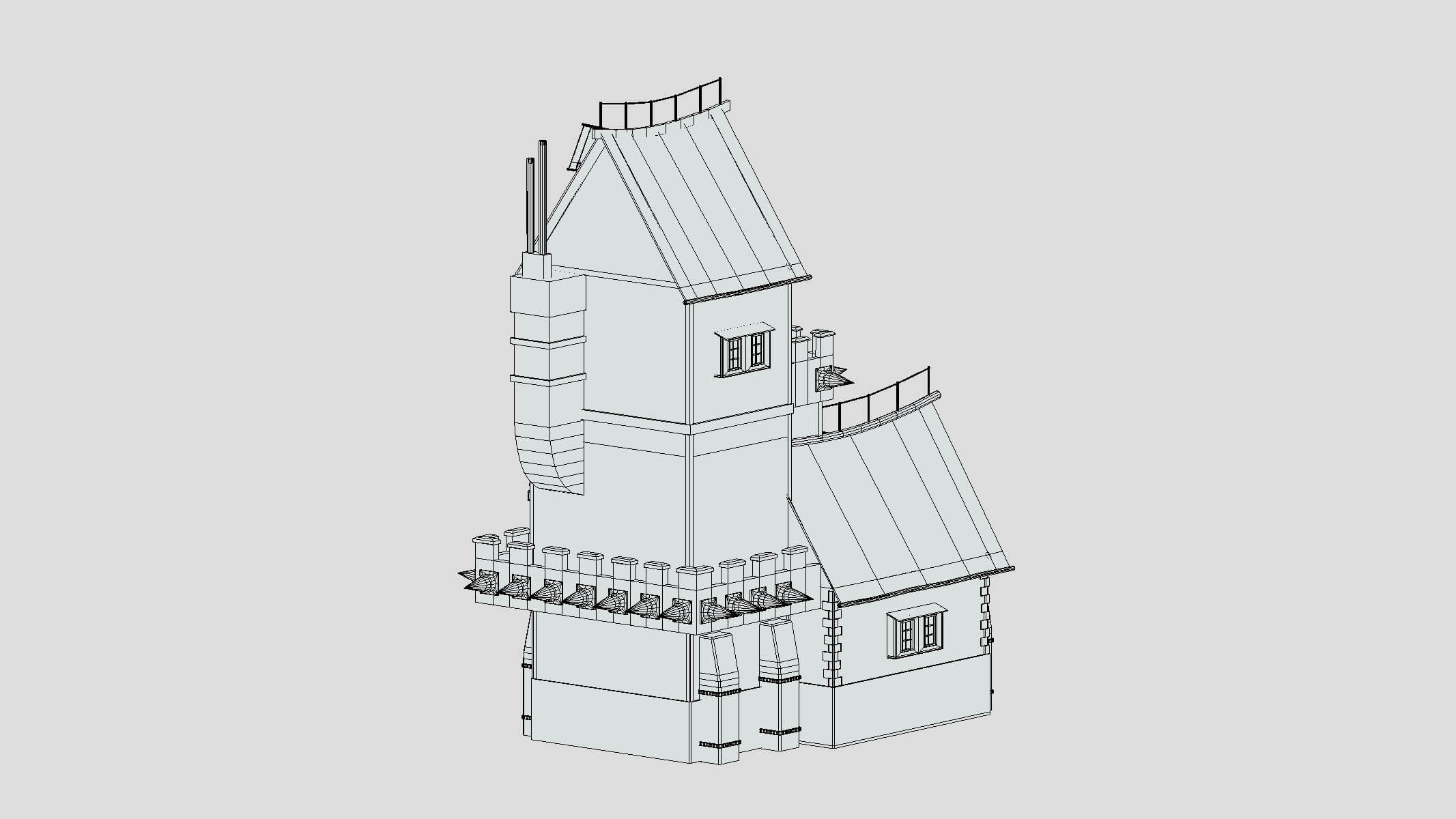 Medieval Building 06 Low Poly - 3D Model by frezzy