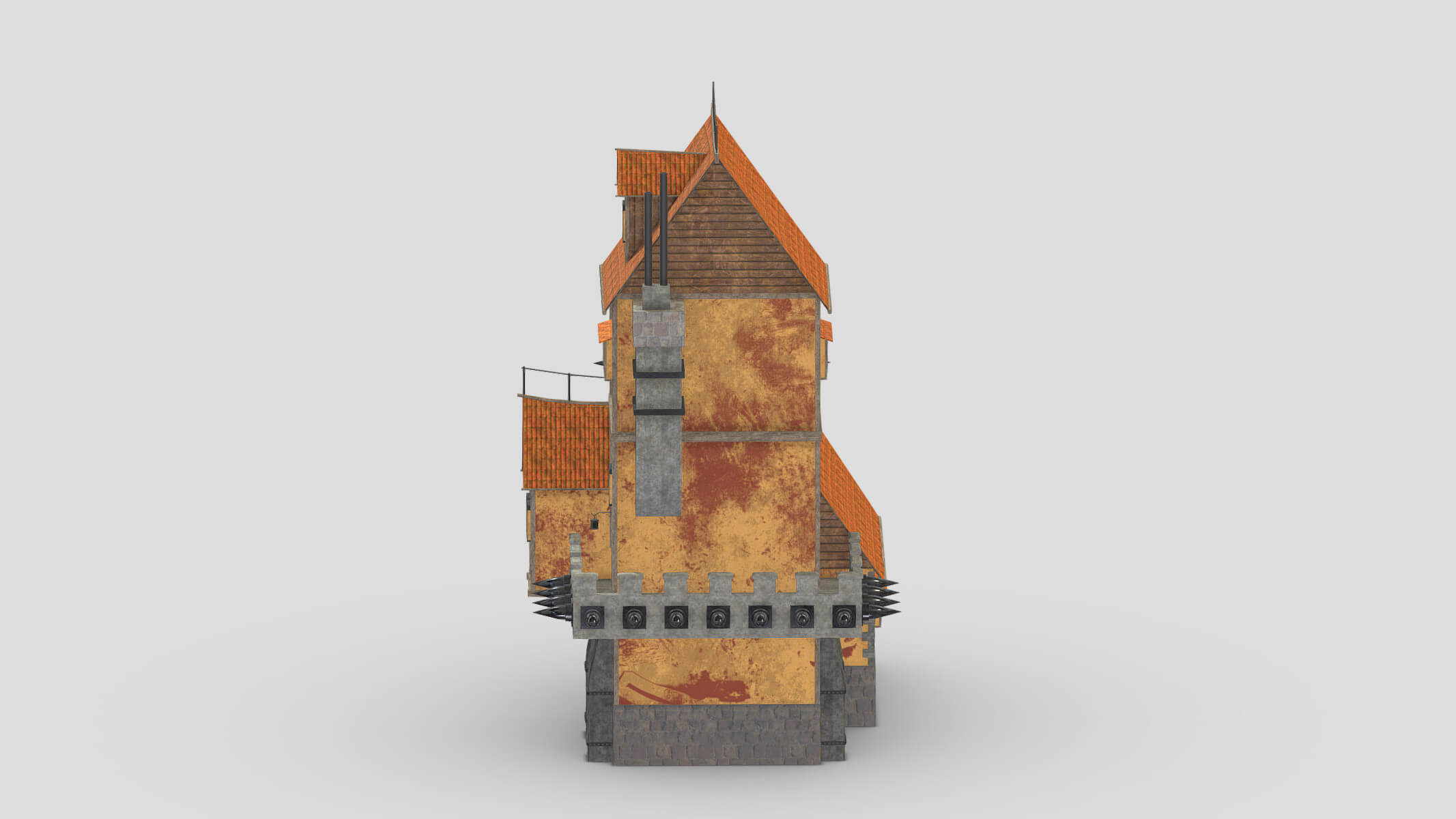 Medieval Building 06 Low Poly - 3D Model by frezzy