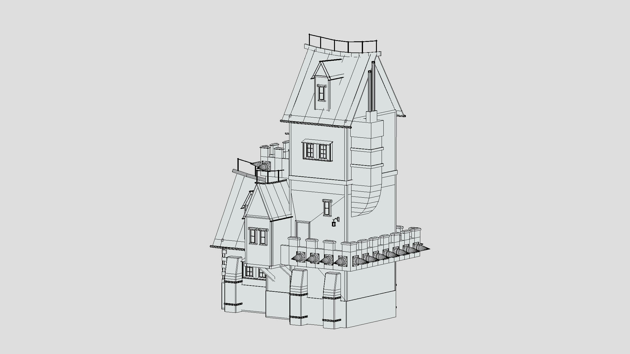 Medieval Building 06 Low Poly - 3D Model by frezzy