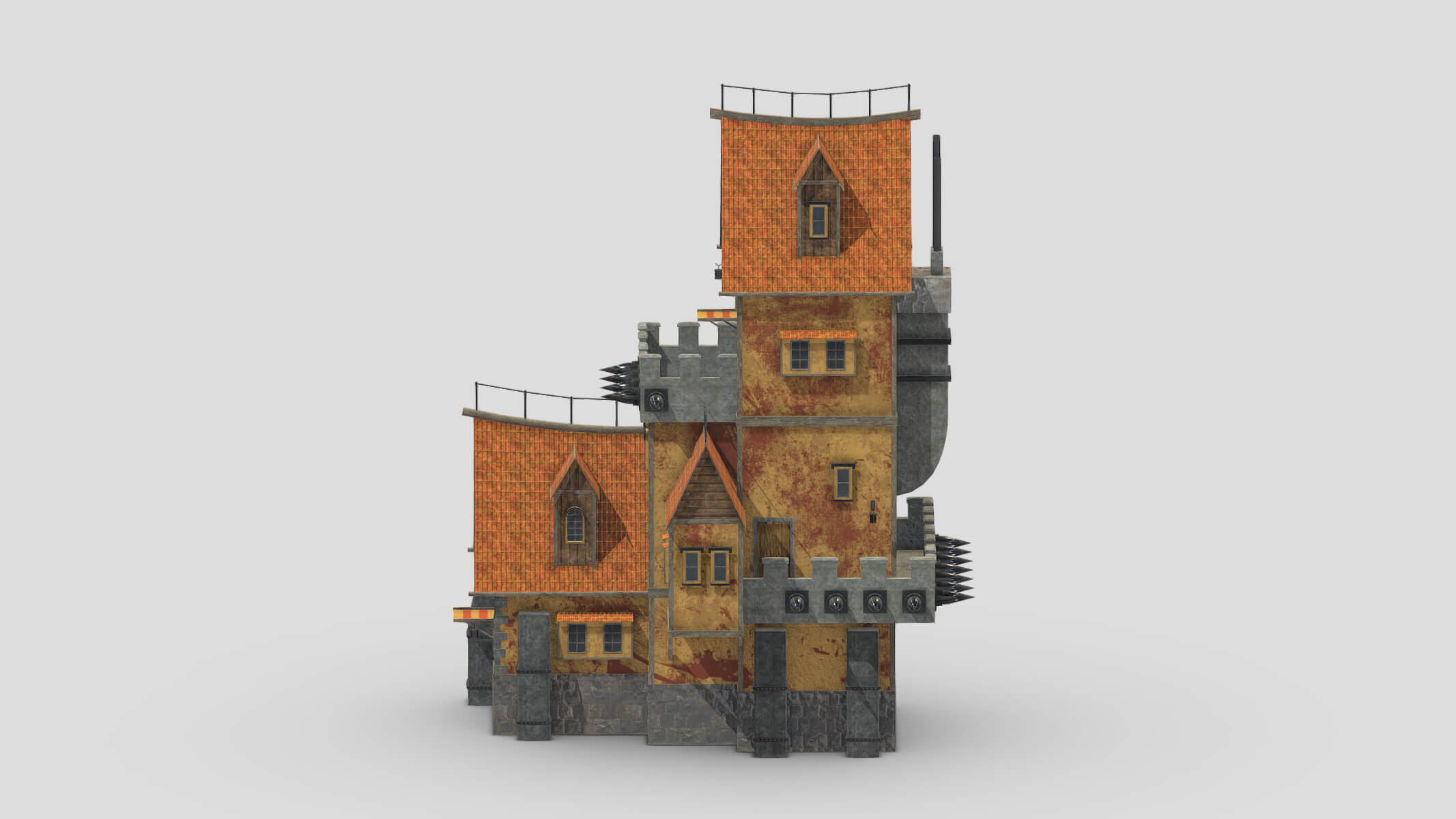 Medieval Building 06 Low Poly - 3D Model by frezzy