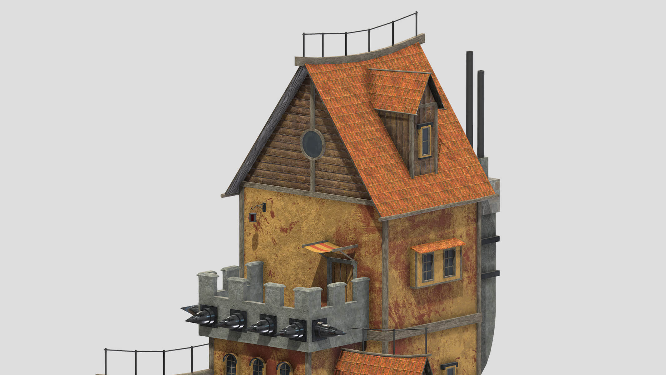 Medieval Building 06 Low Poly - 3D Model by frezzy
