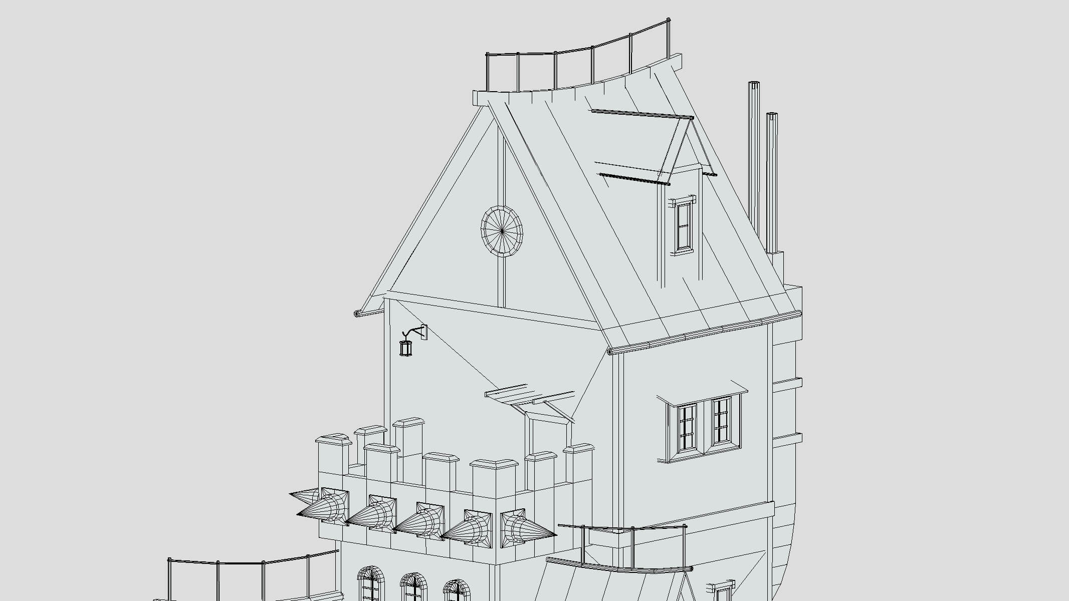 Medieval Building 06 Low Poly - 3D Model by frezzy