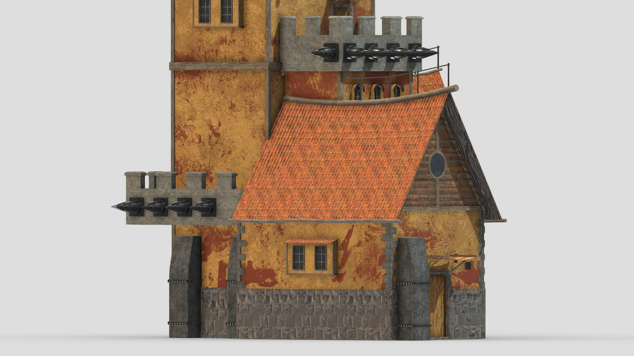 Medieval Building 06 Low Poly - 3D Model by frezzy