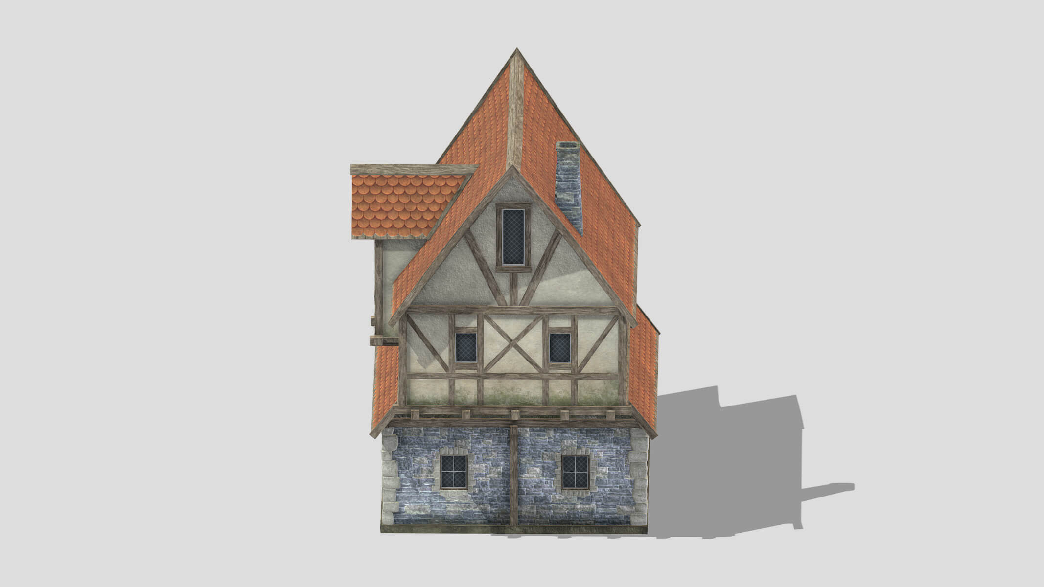 Medieval Building 07 Low Poly - 3D Model by frezzy