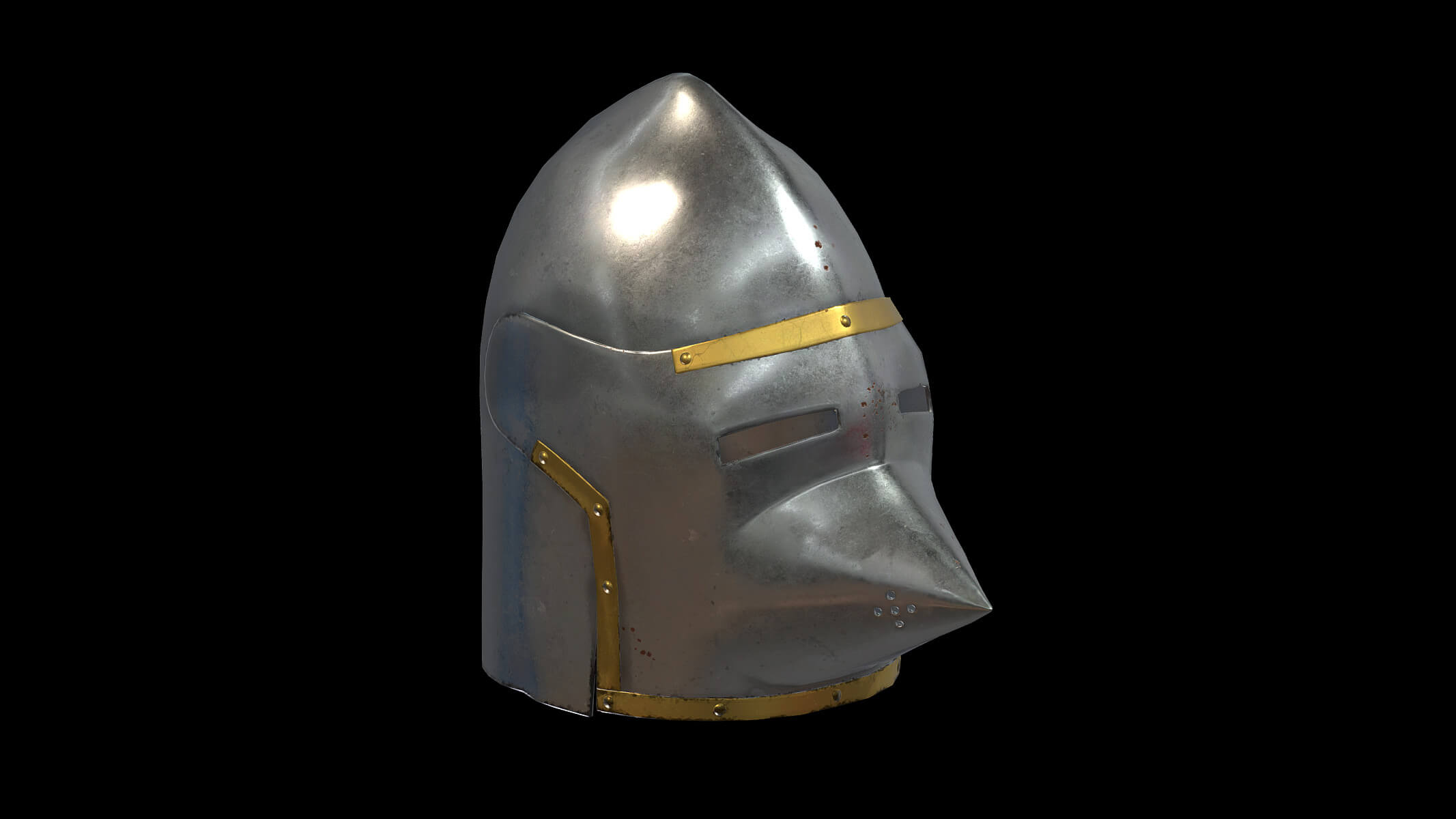 Medieval Helmet 02 Low Poly - 3D Model by frezzy