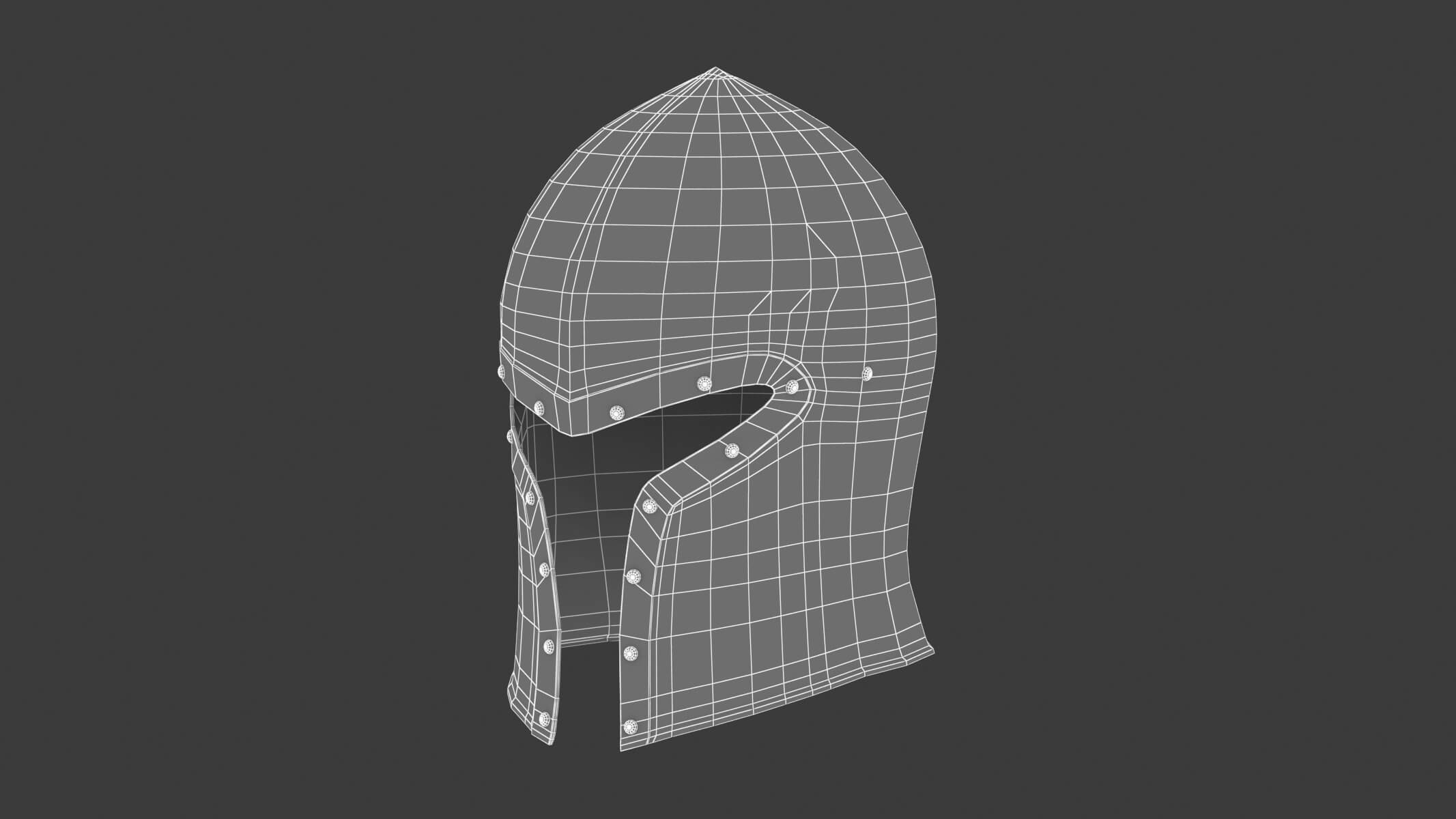 Medieval Helmet 03 - 3D Model by frezzy