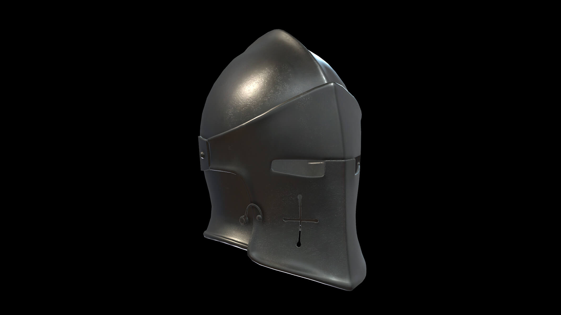 Medieval Helmet 04 Low Poly - 3D Model by frezzy