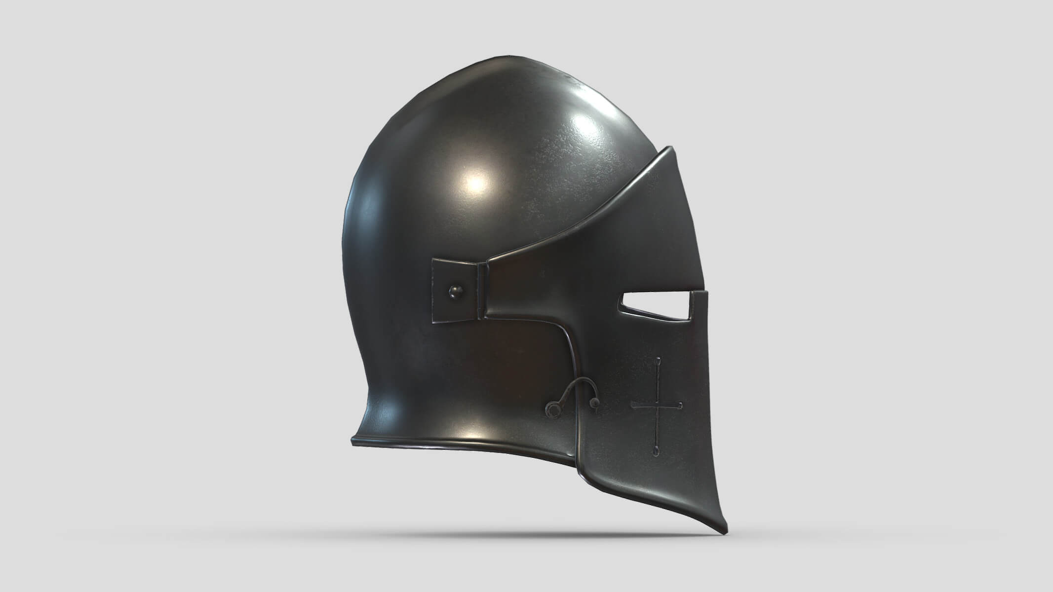 Medieval Helmet 04 Low Poly - 3D Model by frezzy