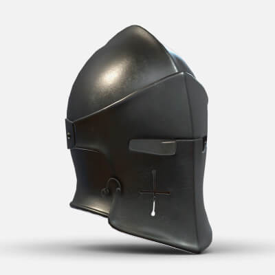 Medieval Helmet 06 Low Poly - 3D Model by frezzy