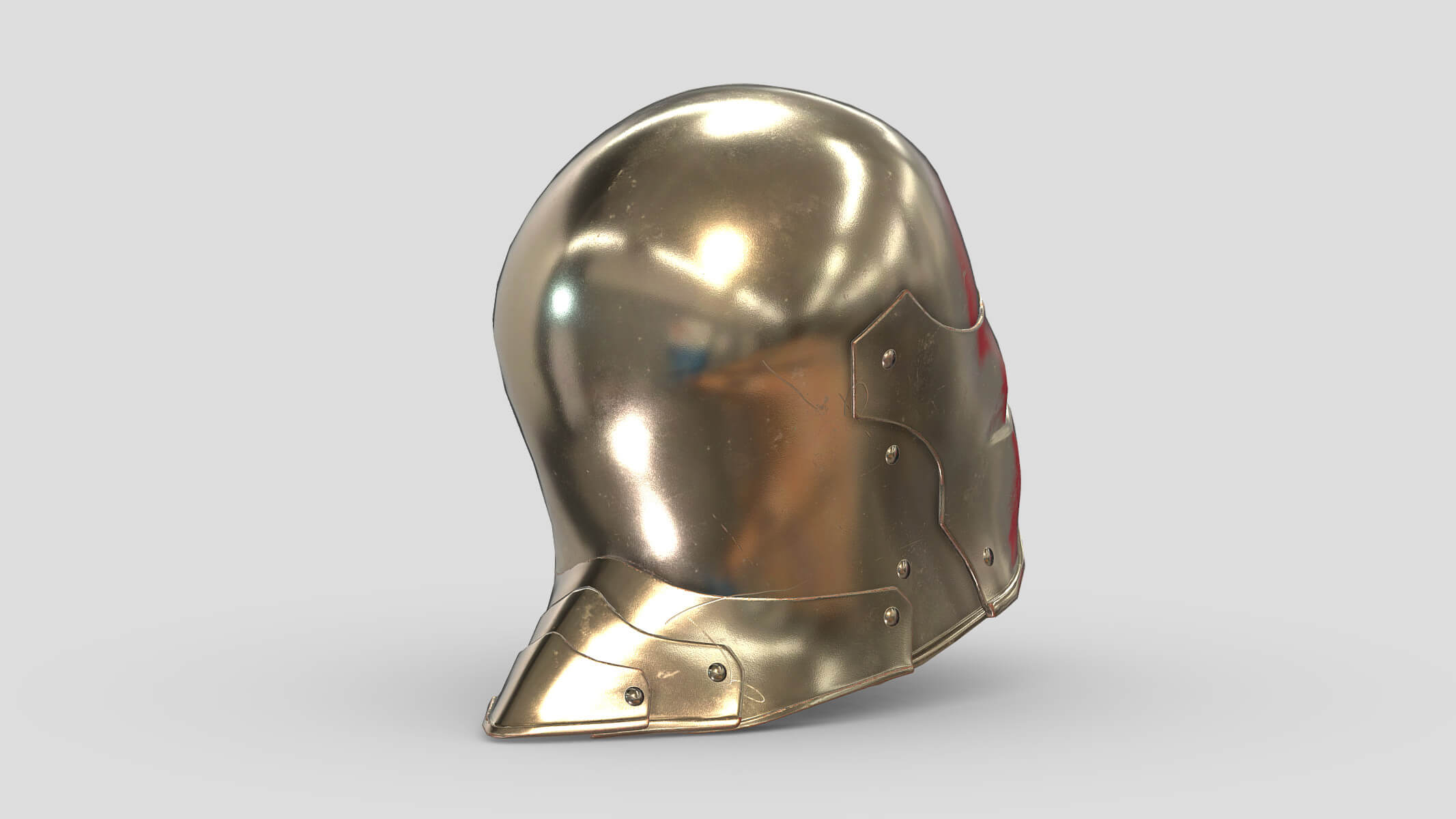 Medieval Helmet 10 Low Poly - 3D Model by frezzy