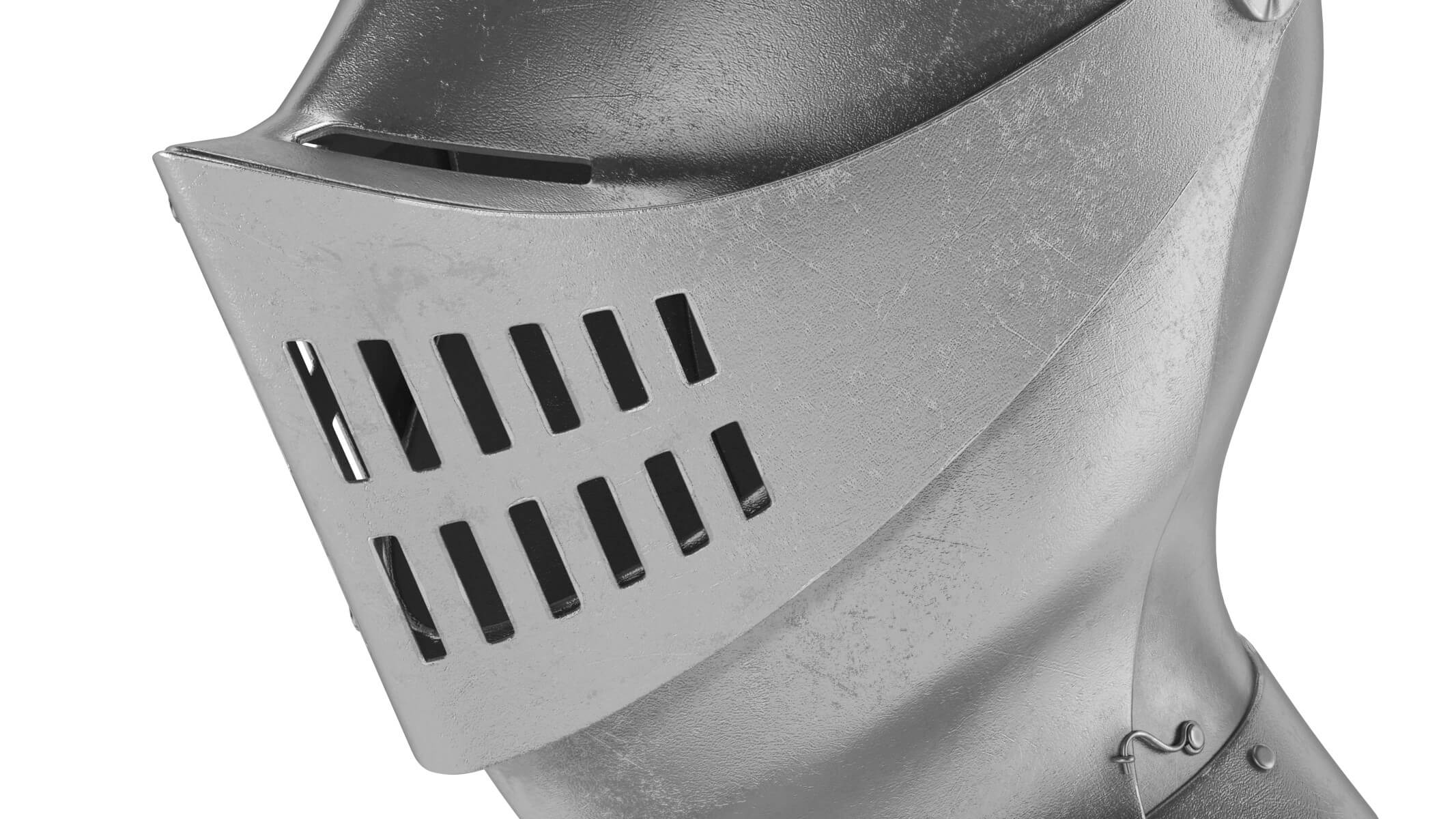 Medieval Knight Armet Helmet - 3D Model by frezzy