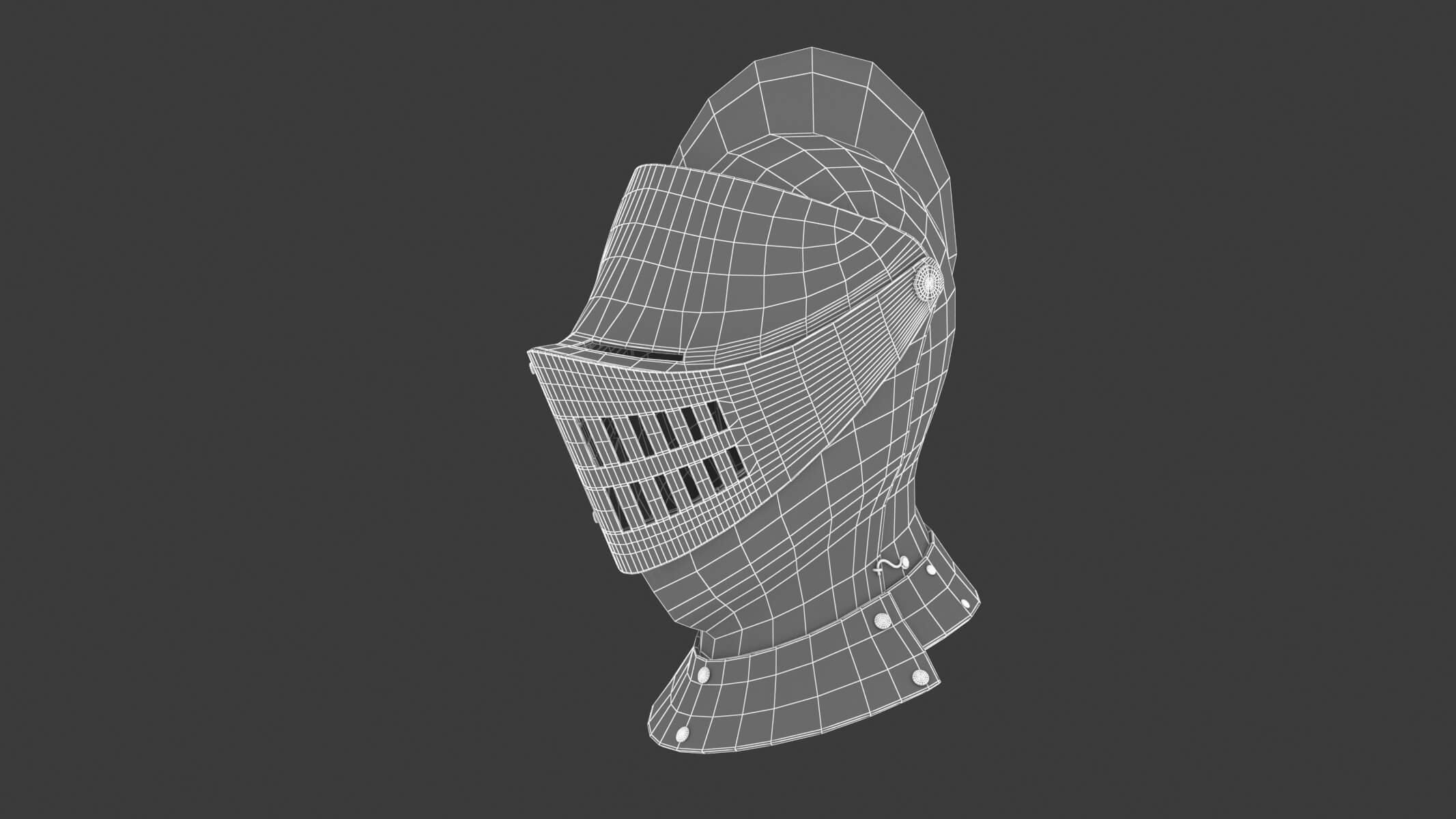 Medieval Knight Helmet Drawing Front