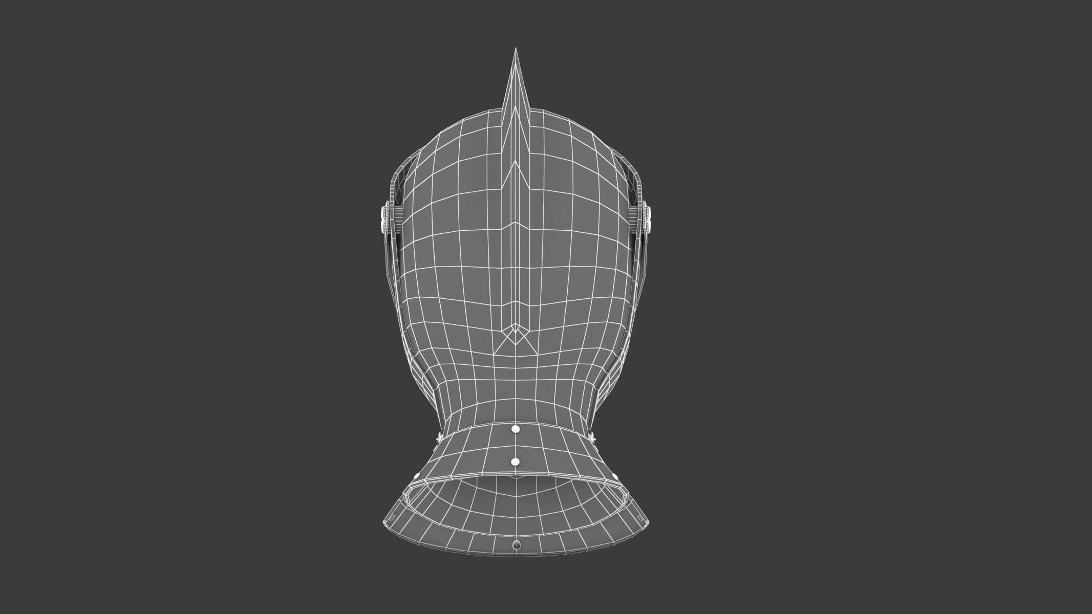 Medieval Knight Armet Helmet - 3D Model by frezzy