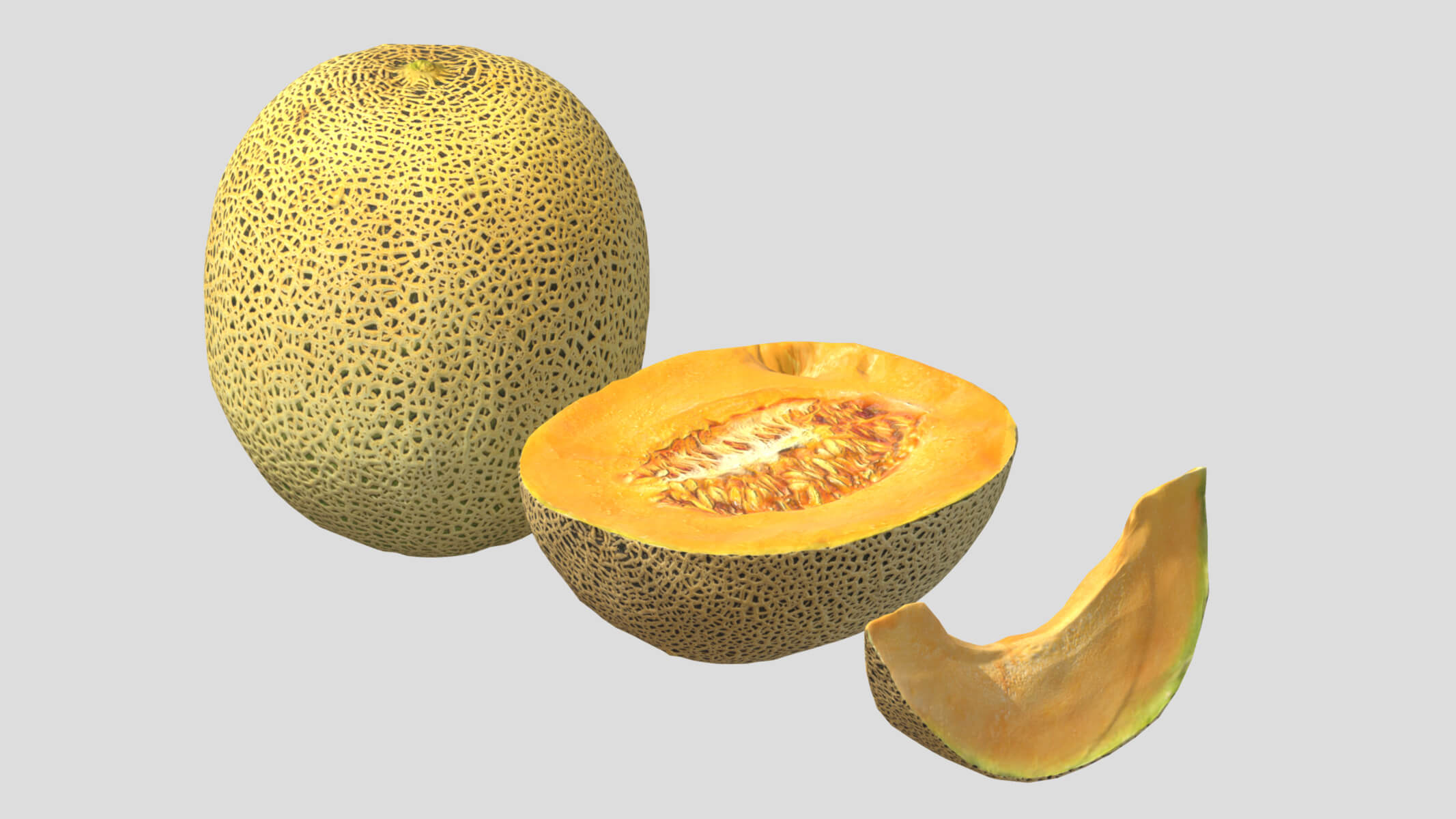 Melon 02 Low Poly - 3D Model by frezzy