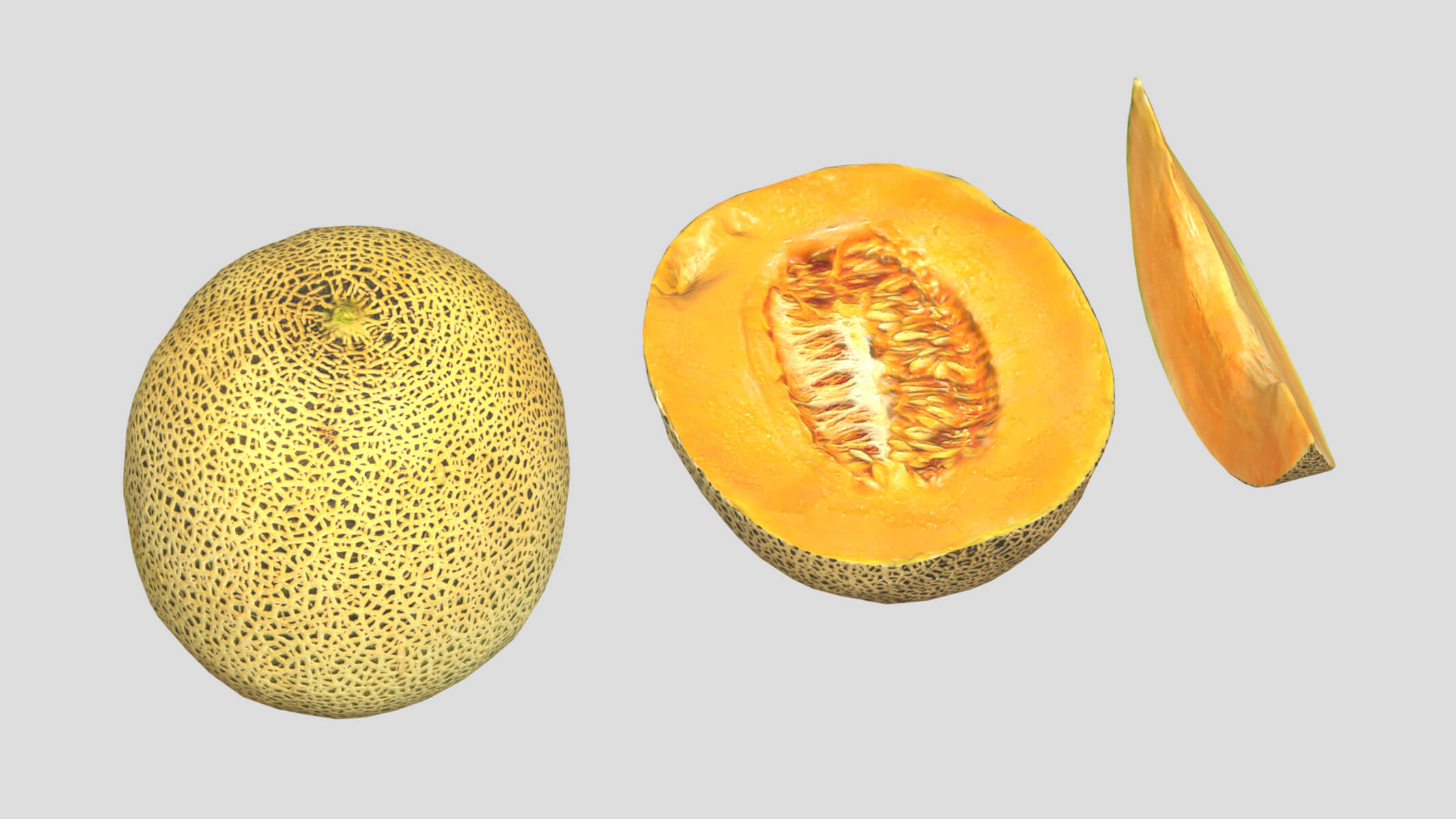 Melon 02 Low Poly - 3D Model by frezzy