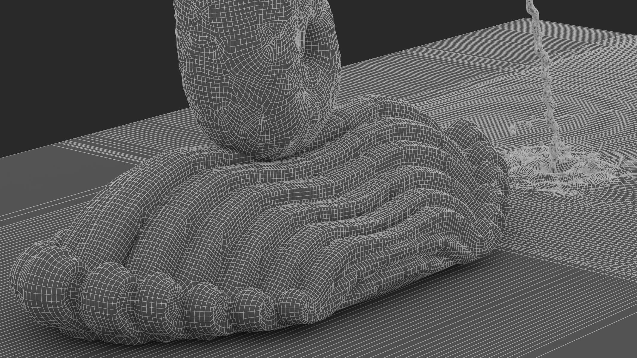 Merlion Fountain Water Spray Small - 3D Model by frezzy