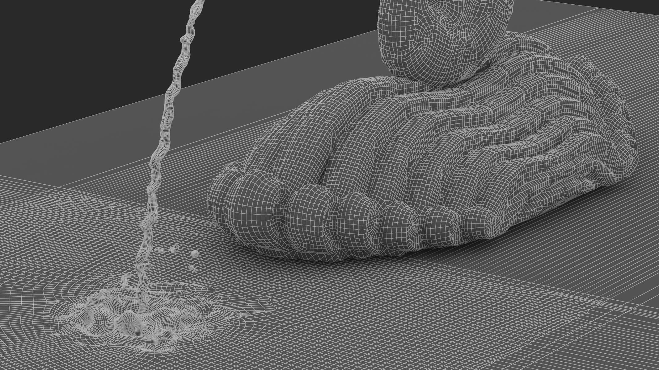 Merlion Fountain Water Spray Small - 3D Model by frezzy