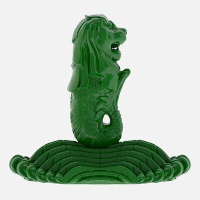 Merlion Statue - 3D Model by frezzy