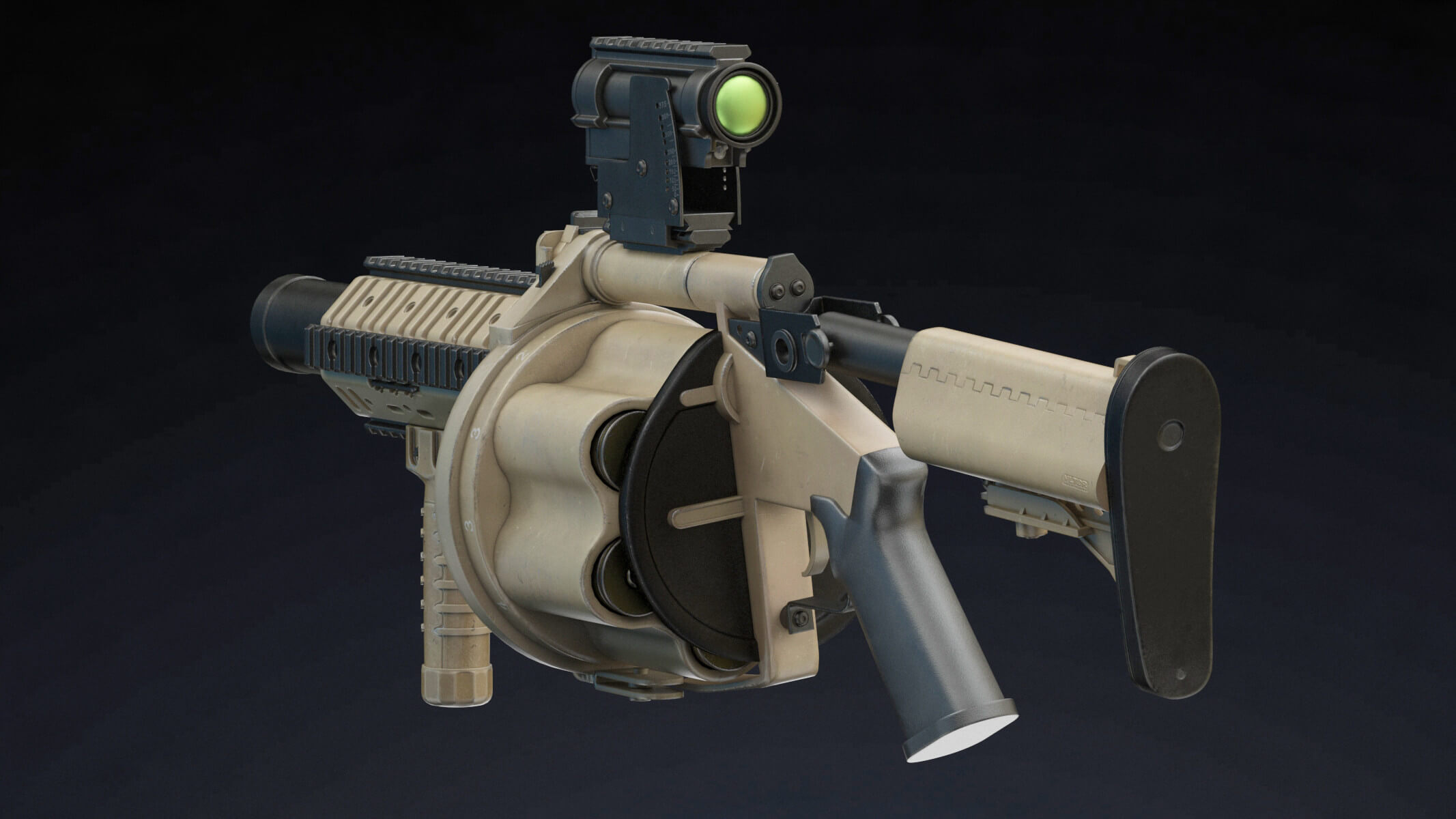 Milkor Mgl Low Poly - 3D Model by frezzy