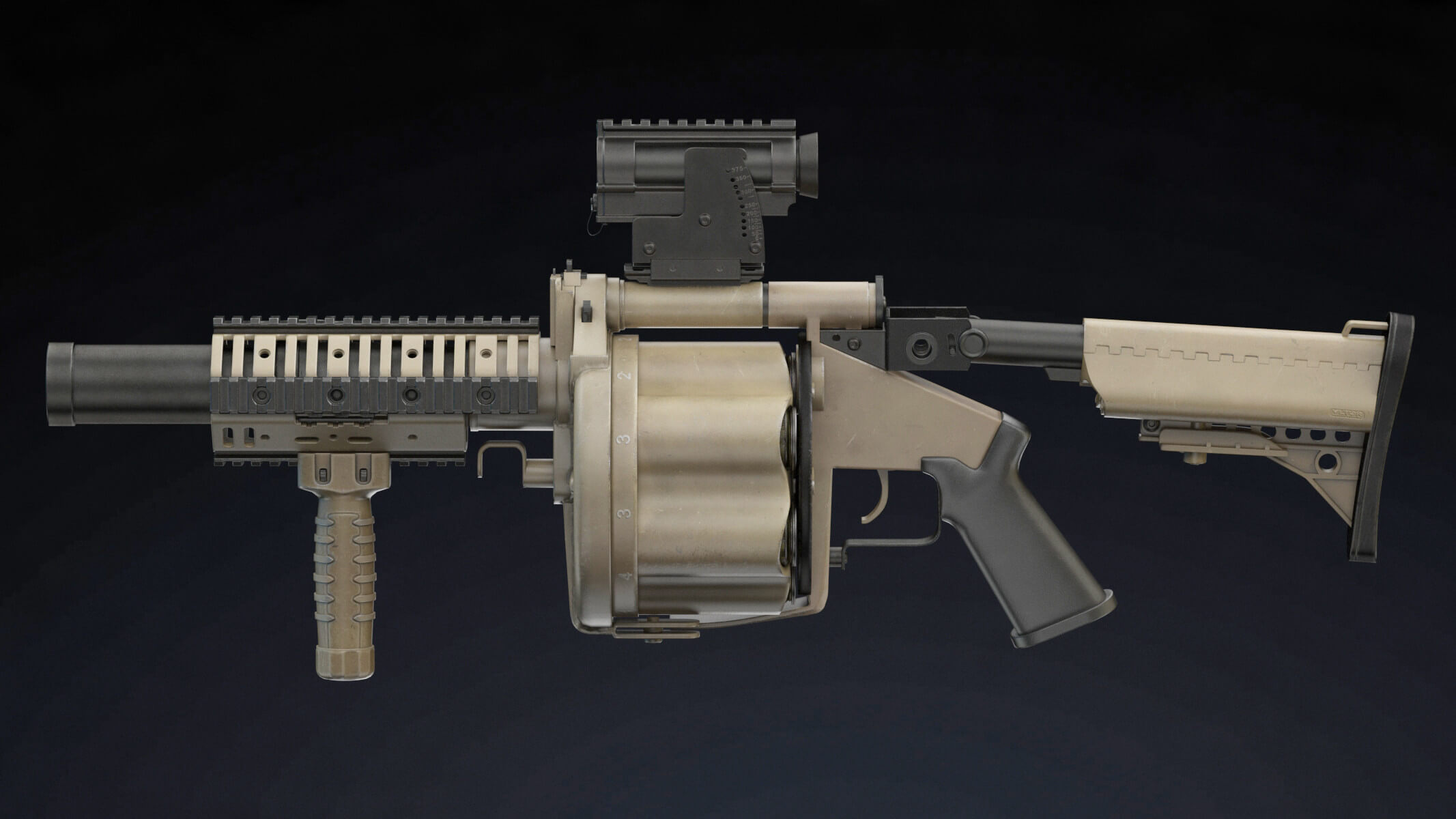 Milkor Mgl Low Poly - 3D Model by frezzy