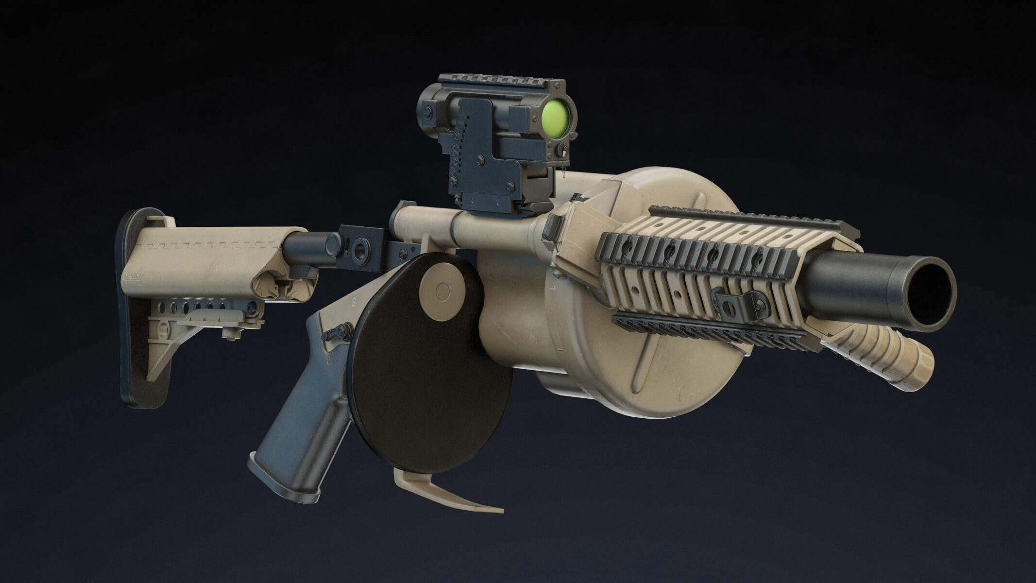 Milkor Mgl Low Poly - 3D Model by frezzy