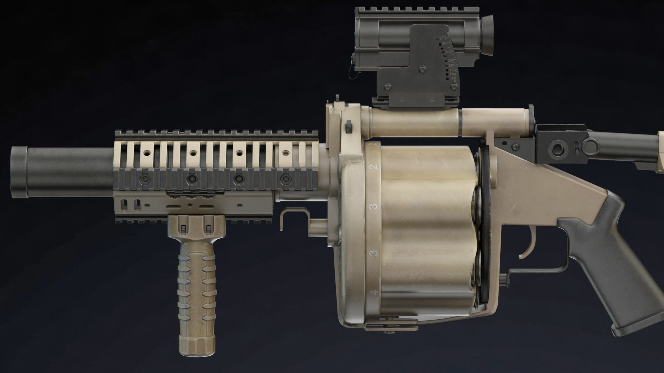 Milkor Mgl Low Poly - 3D Model by frezzy