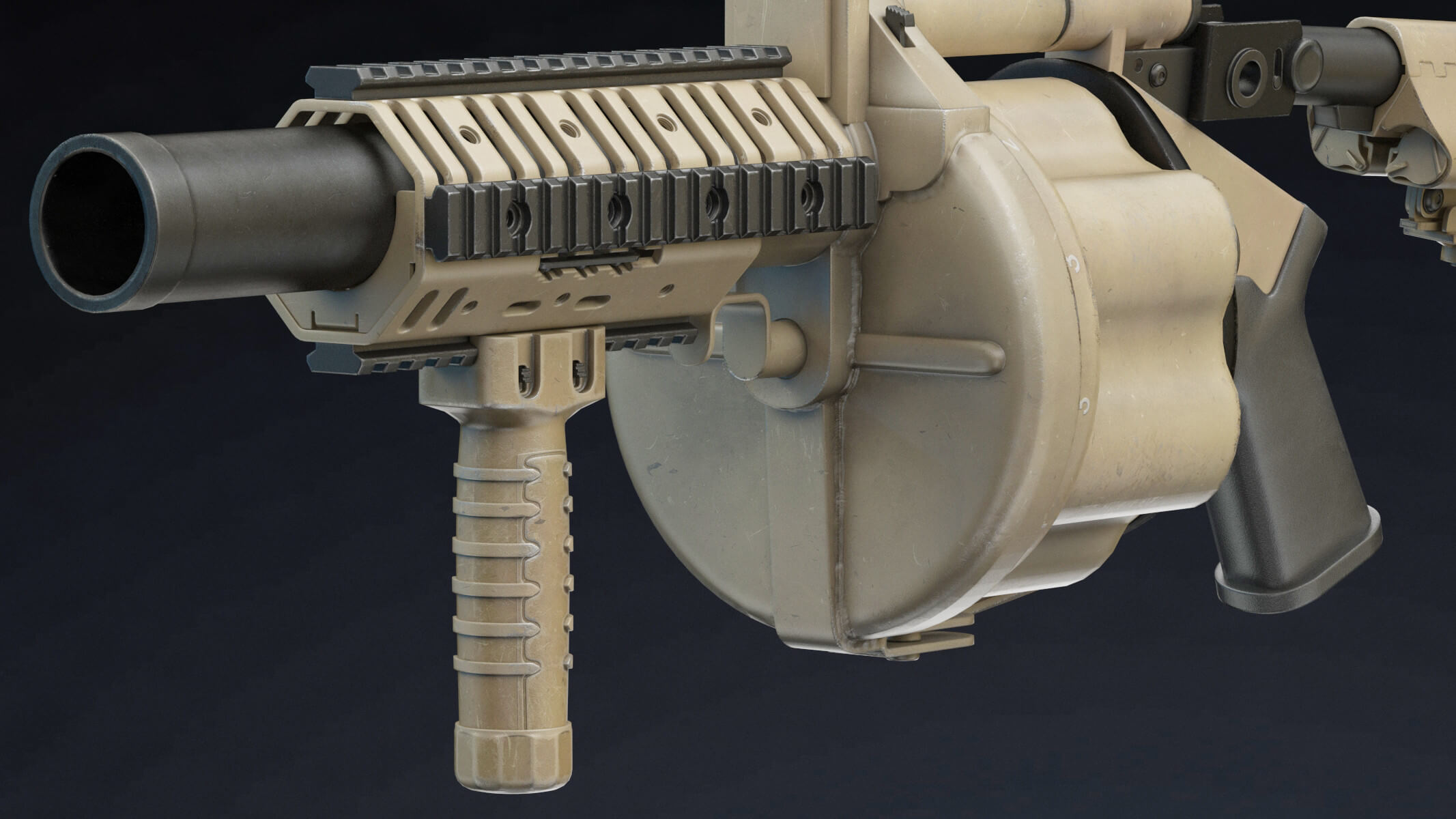 Milkor Mgl Low Poly - 3D Model by frezzy