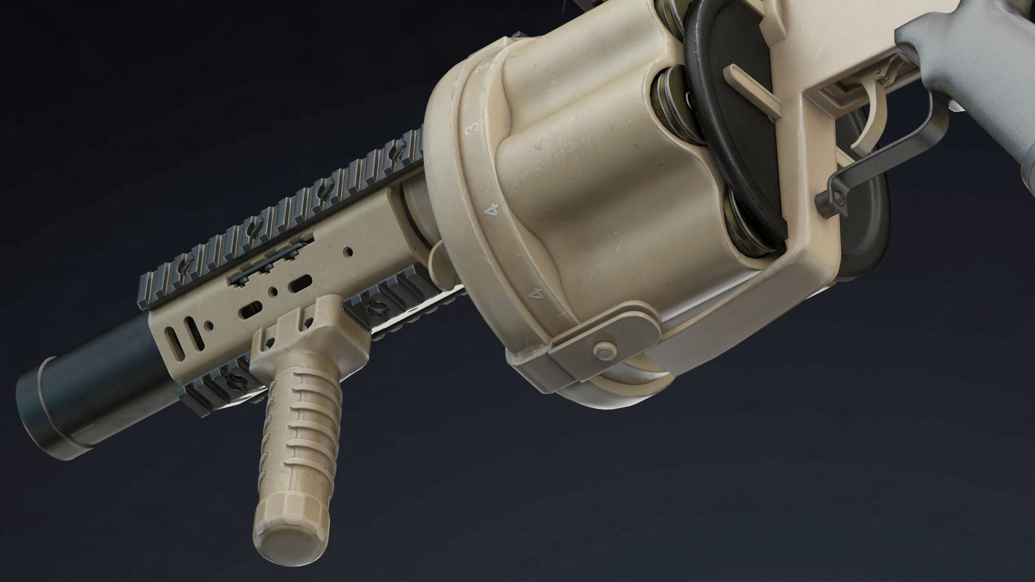 Milkor Mgl Low Poly - 3D Model by frezzy