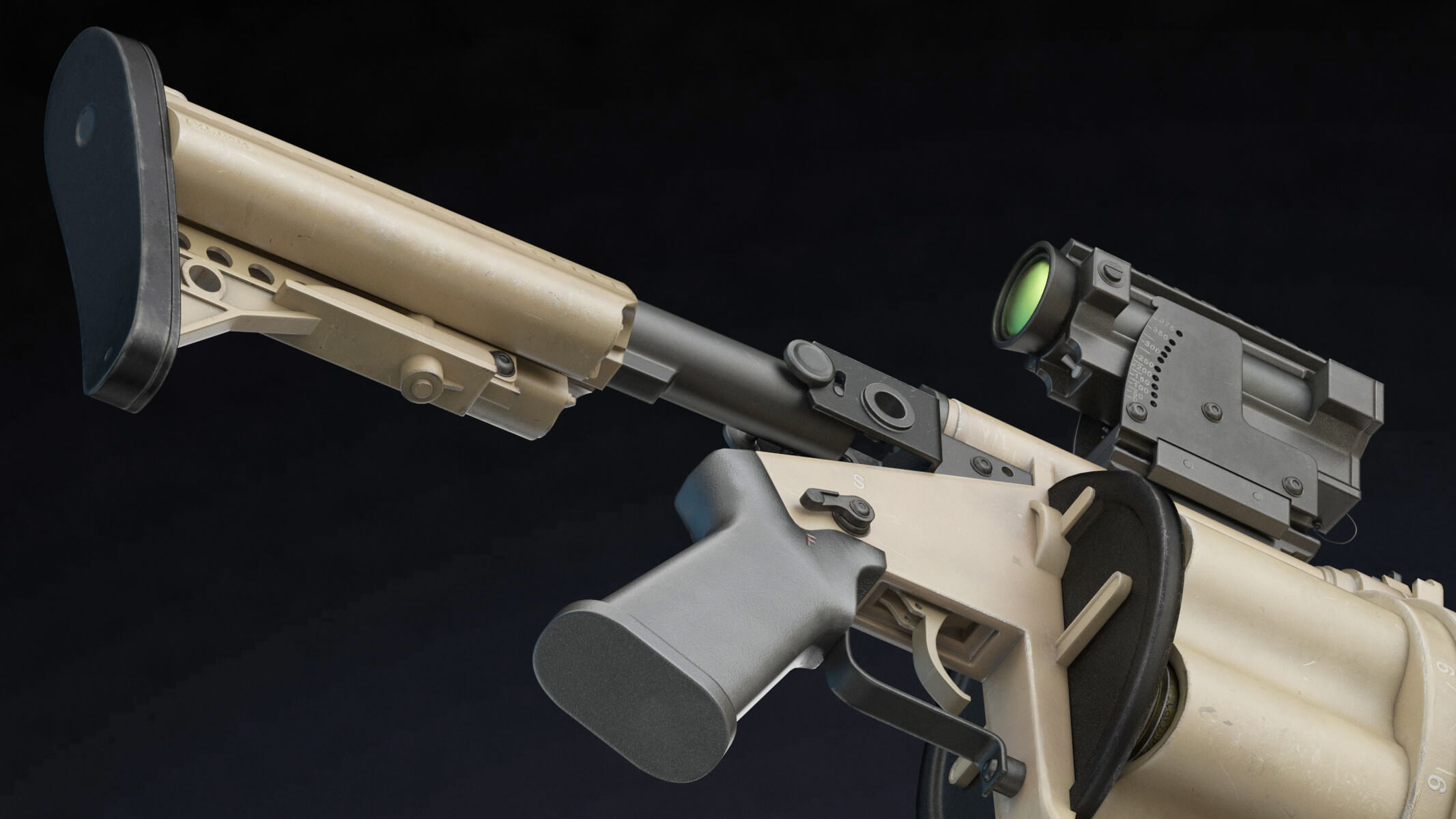 Milkor Mgl Low Poly - 3D Model by frezzy