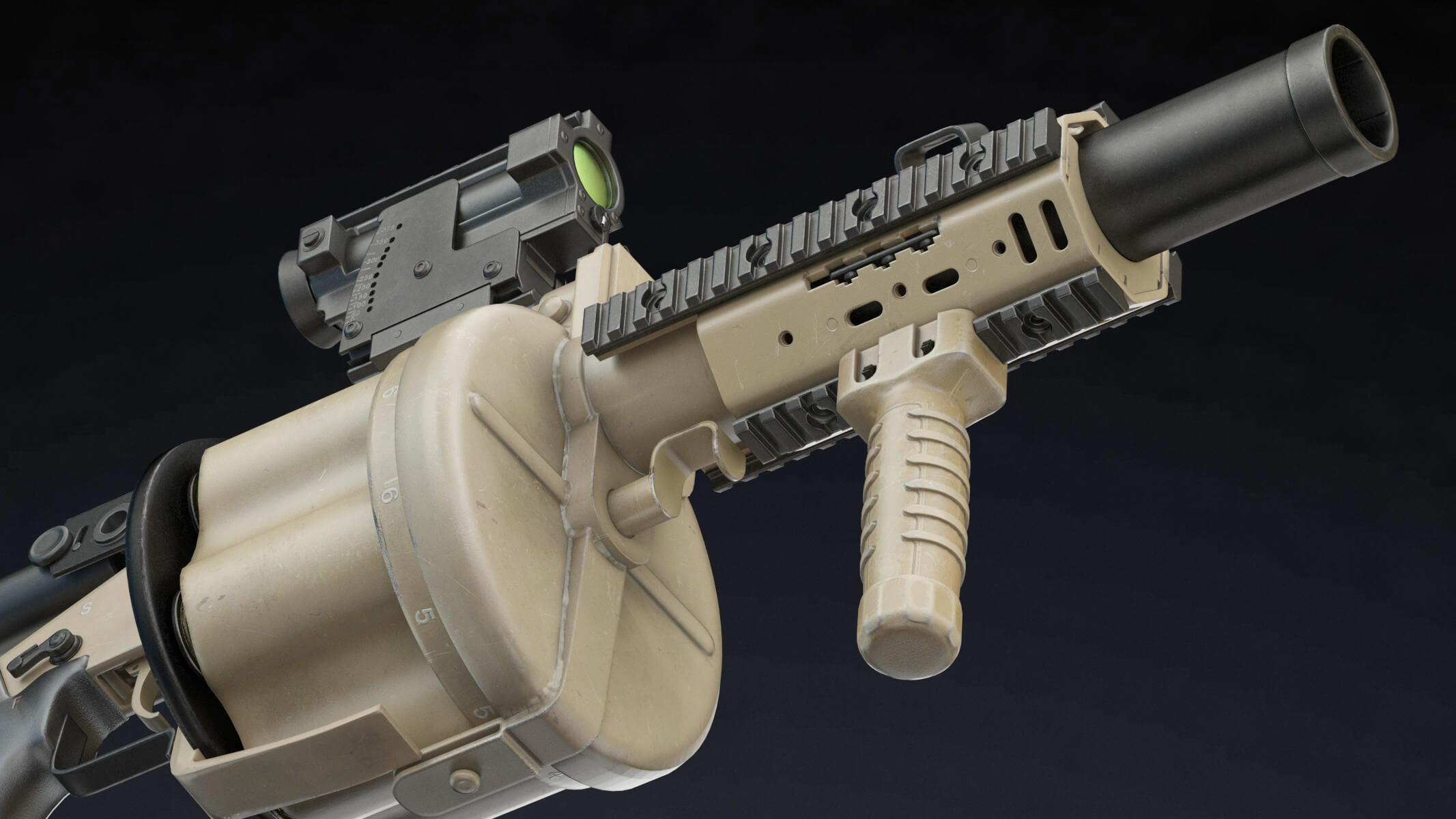 Milkor Mgl Low Poly - 3D Model by frezzy