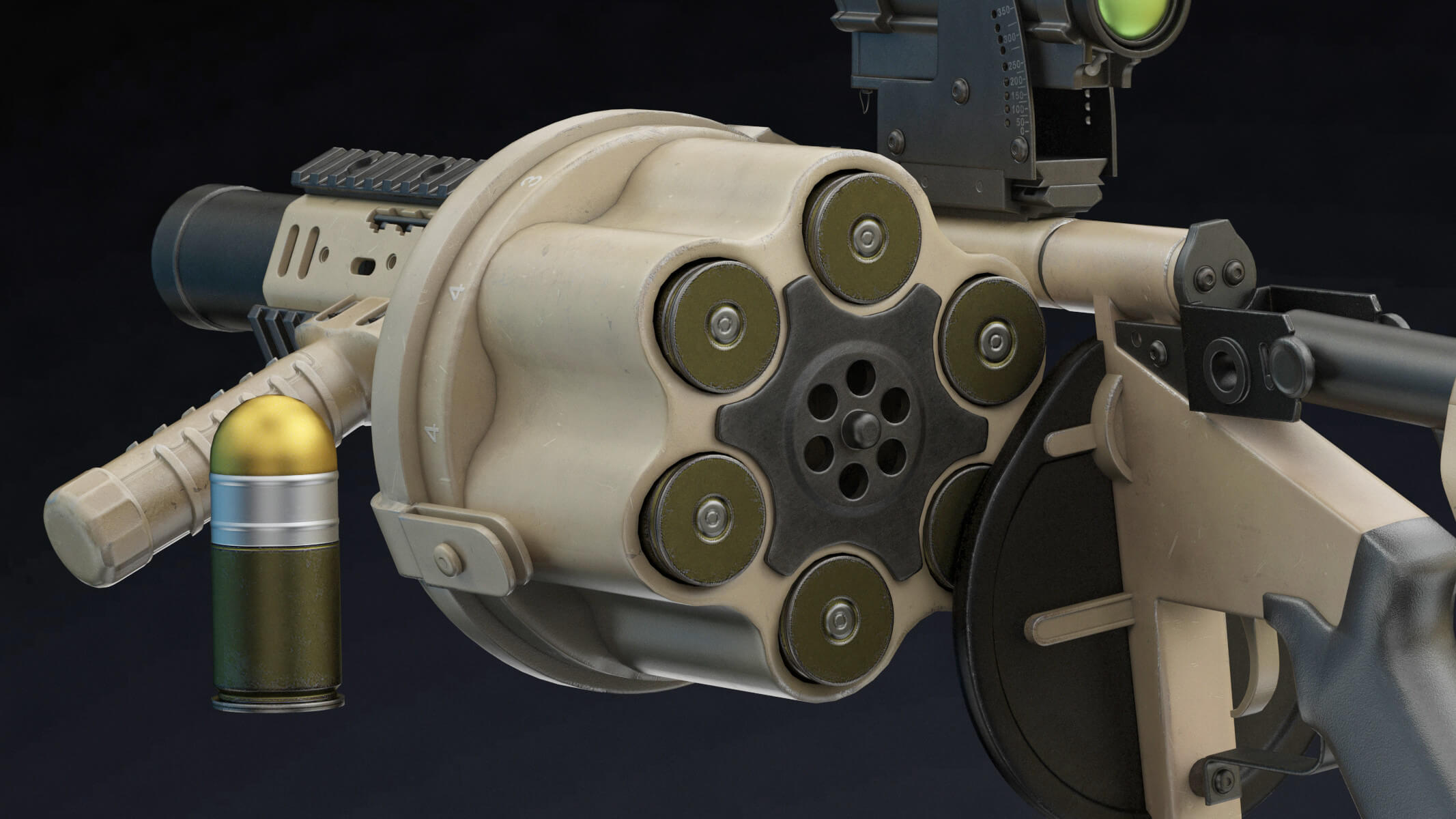 Milkor Mgl Low Poly - 3D Model by frezzy