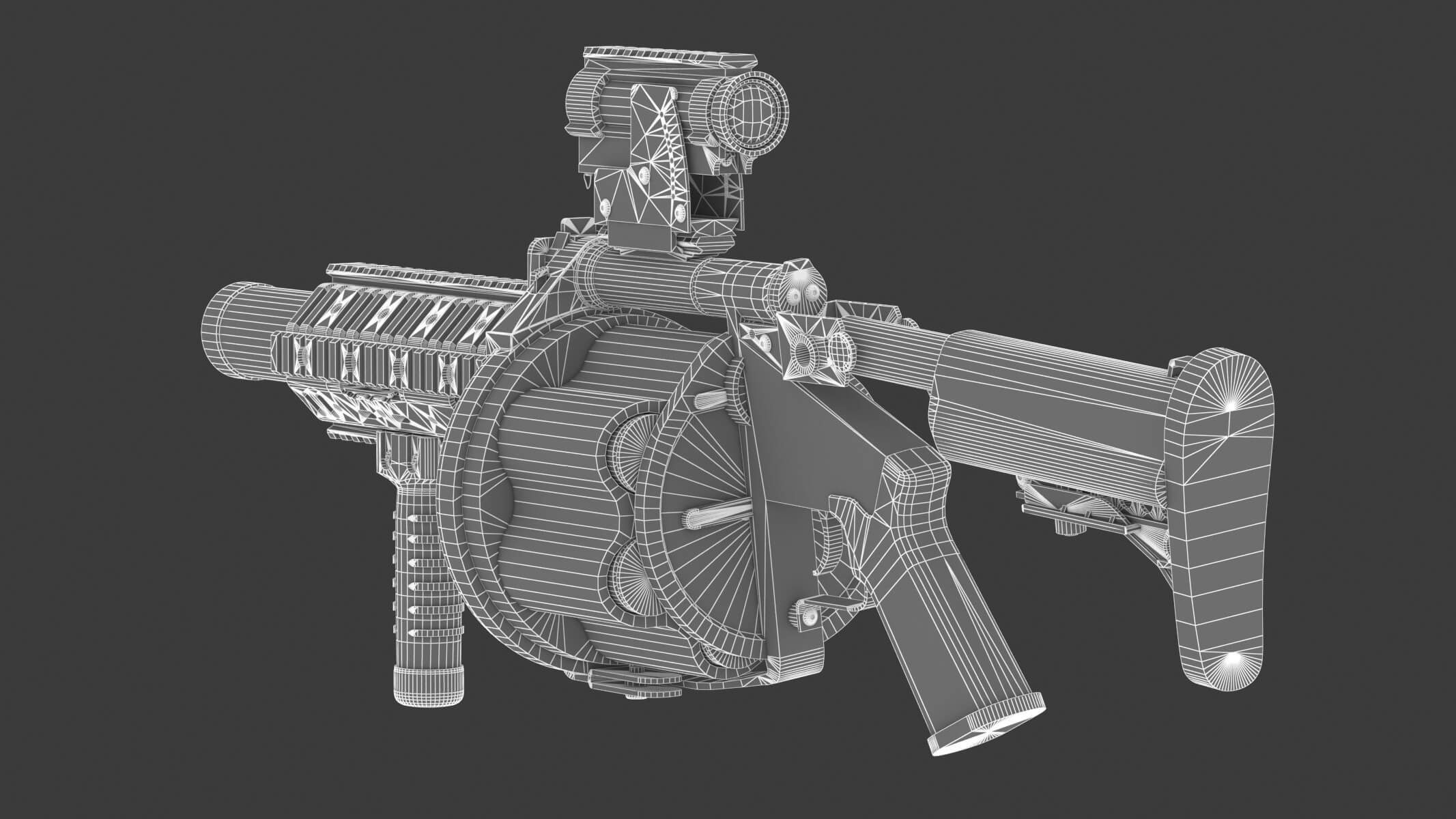 Milkor Mgl Low Poly - 3D Model by frezzy