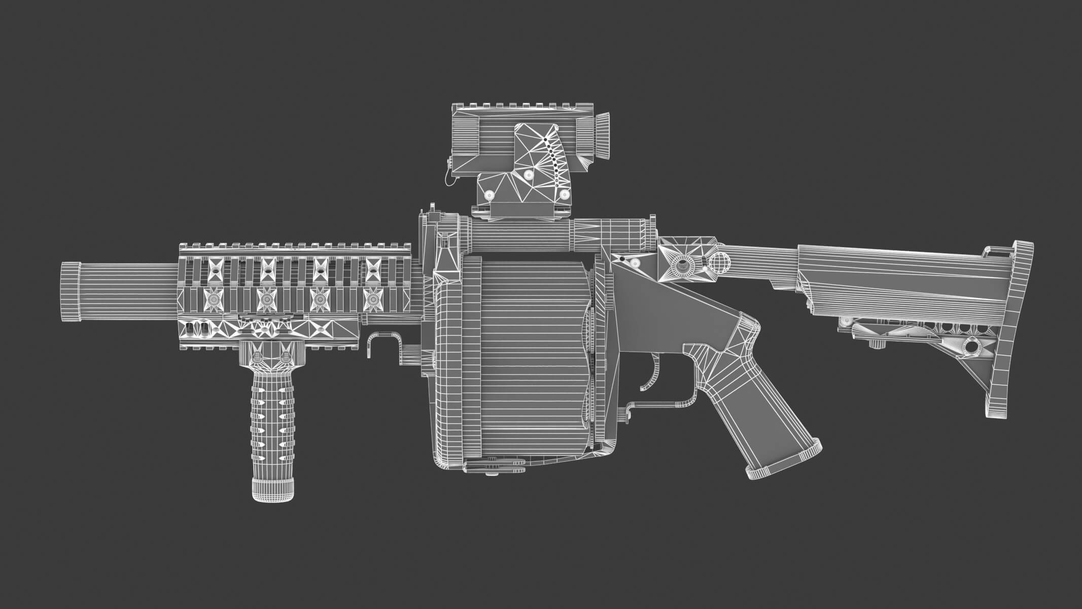 Milkor Mgl Low Poly - 3D Model by frezzy