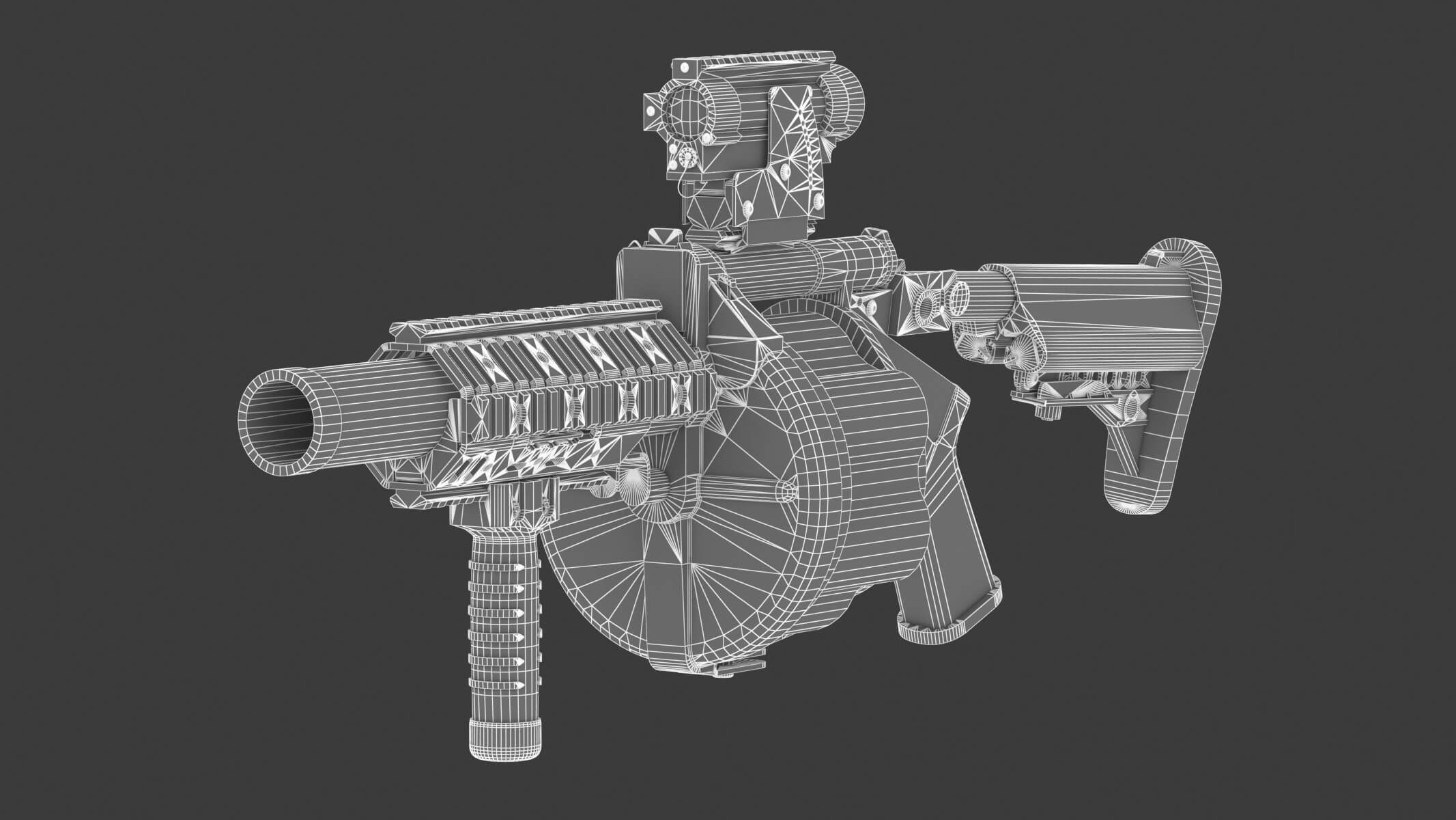 Milkor Mgl Low Poly - 3D Model by frezzy